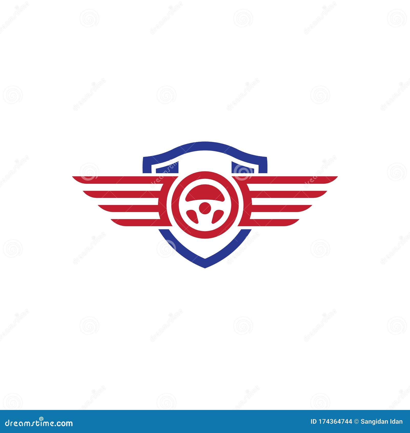 Car Steering Wheel with Wings Logo Icon Vector Illustration Stock ...