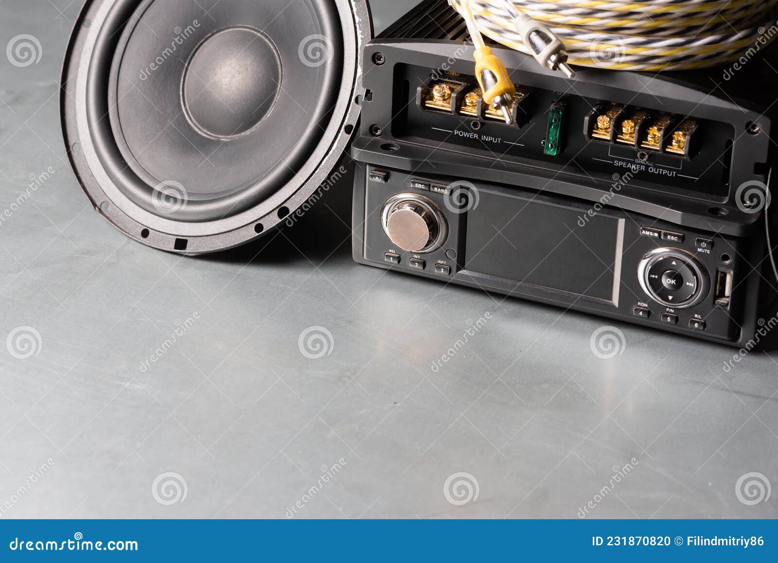 Car Stereo System Components Stock Photo - Image of speaker, black ...