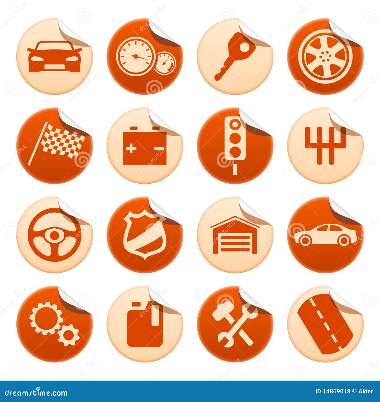 Car stickers stock vector. Illustration of collection - 14869018