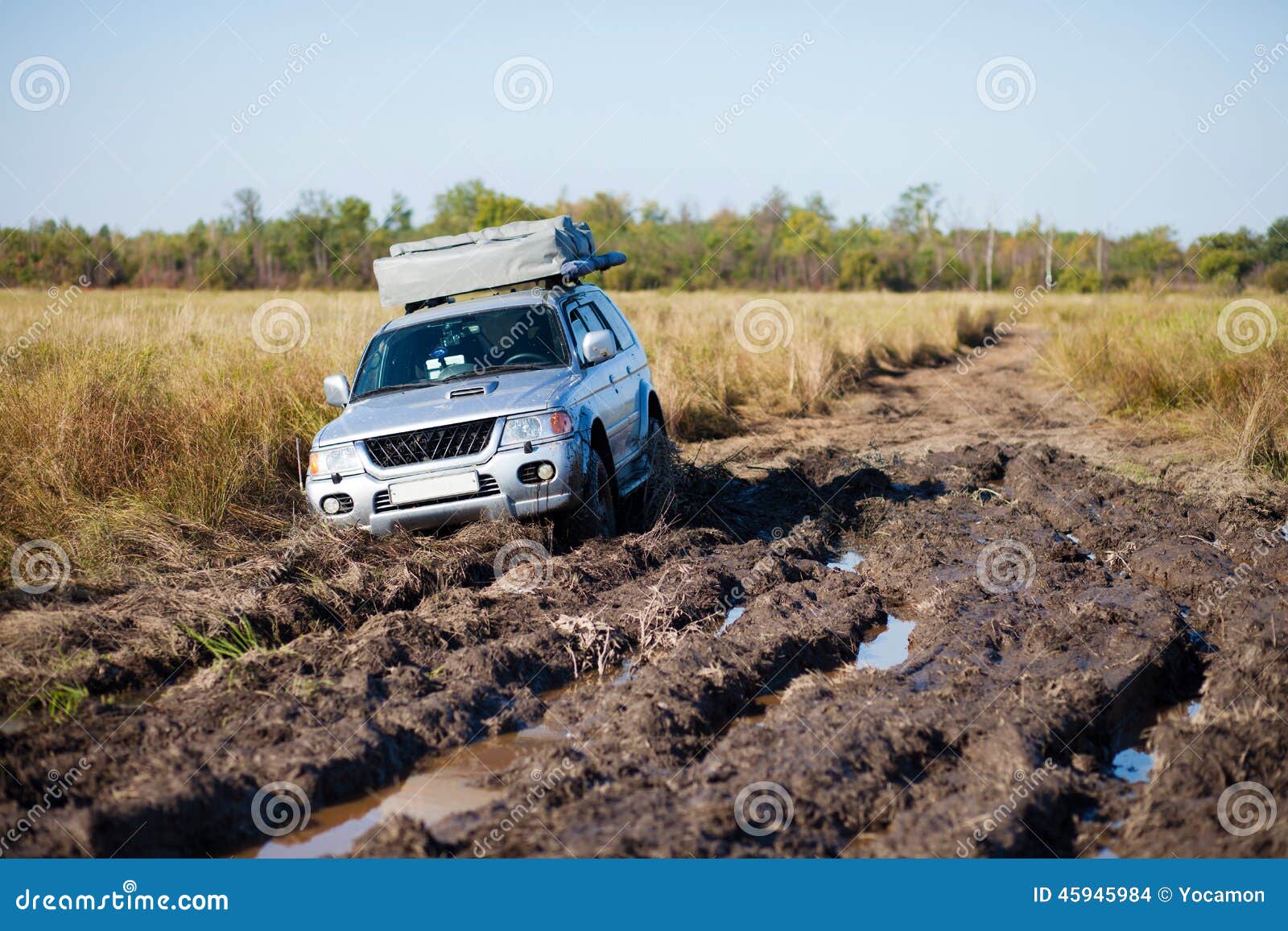 Car stuck stock photo. Image of road, scenery, auto, stuck - 45945984