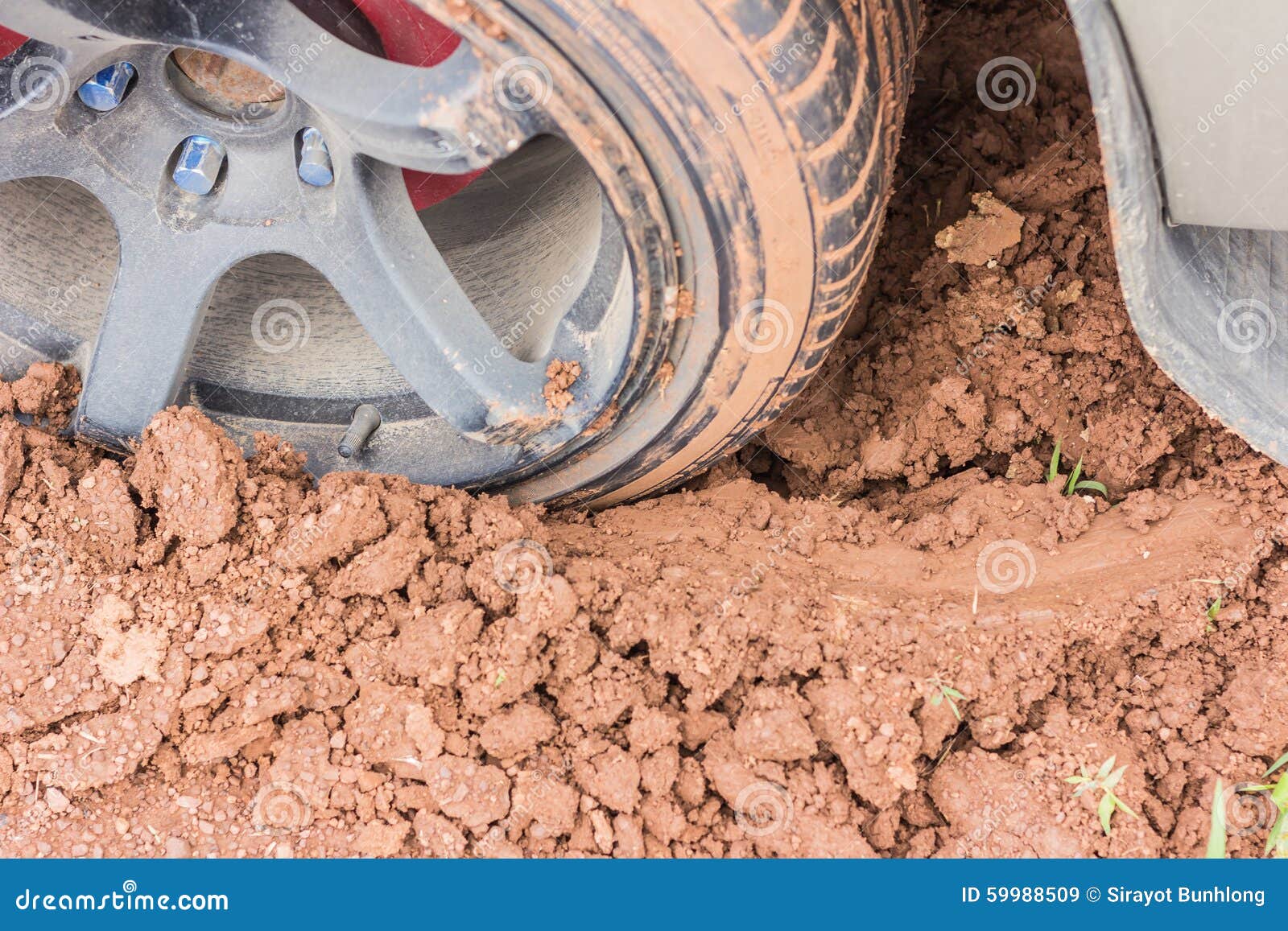 Car stuck in the mud. stock image. Image of assistance - 59988509