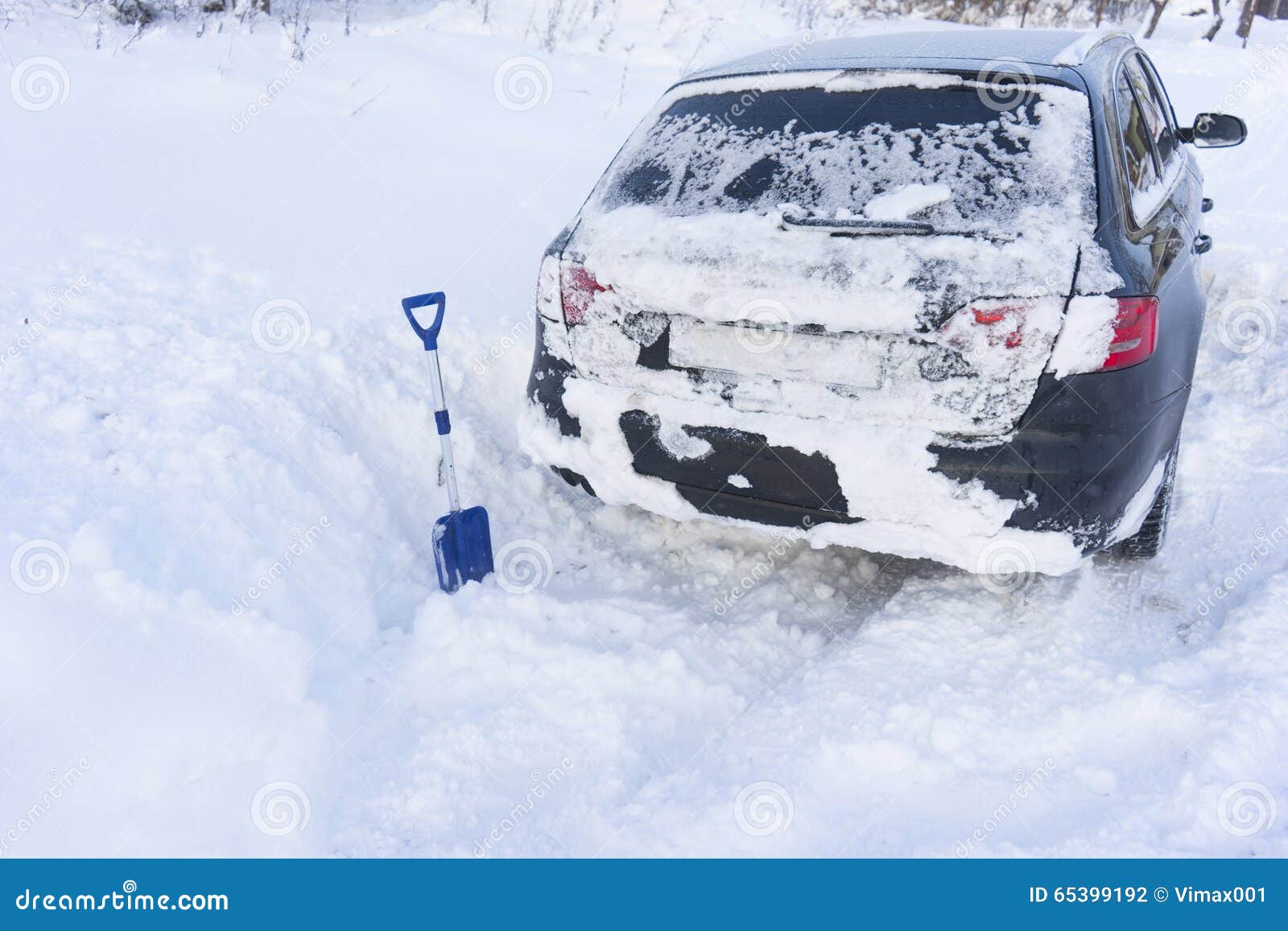Car stuck in snow stock photo. Image of movement, care - 65399192