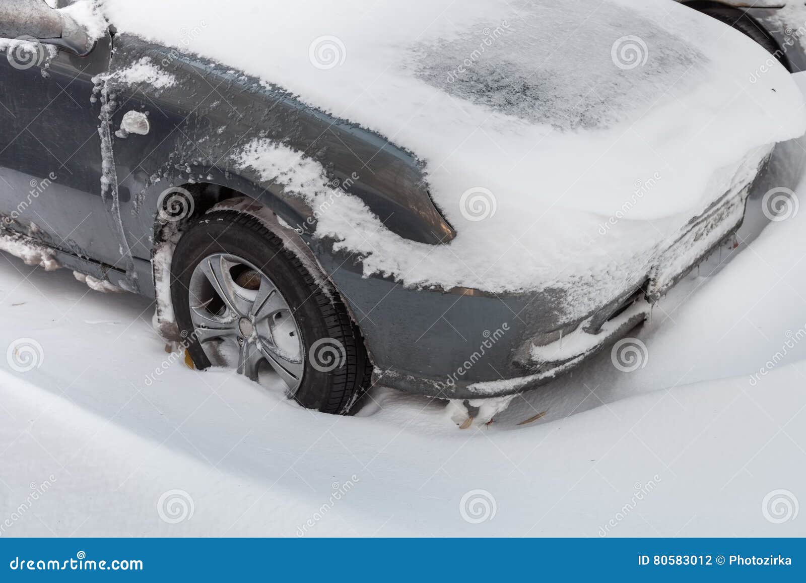 Car stuck in snow stock photo. Image of problems, snowbank - 80583012