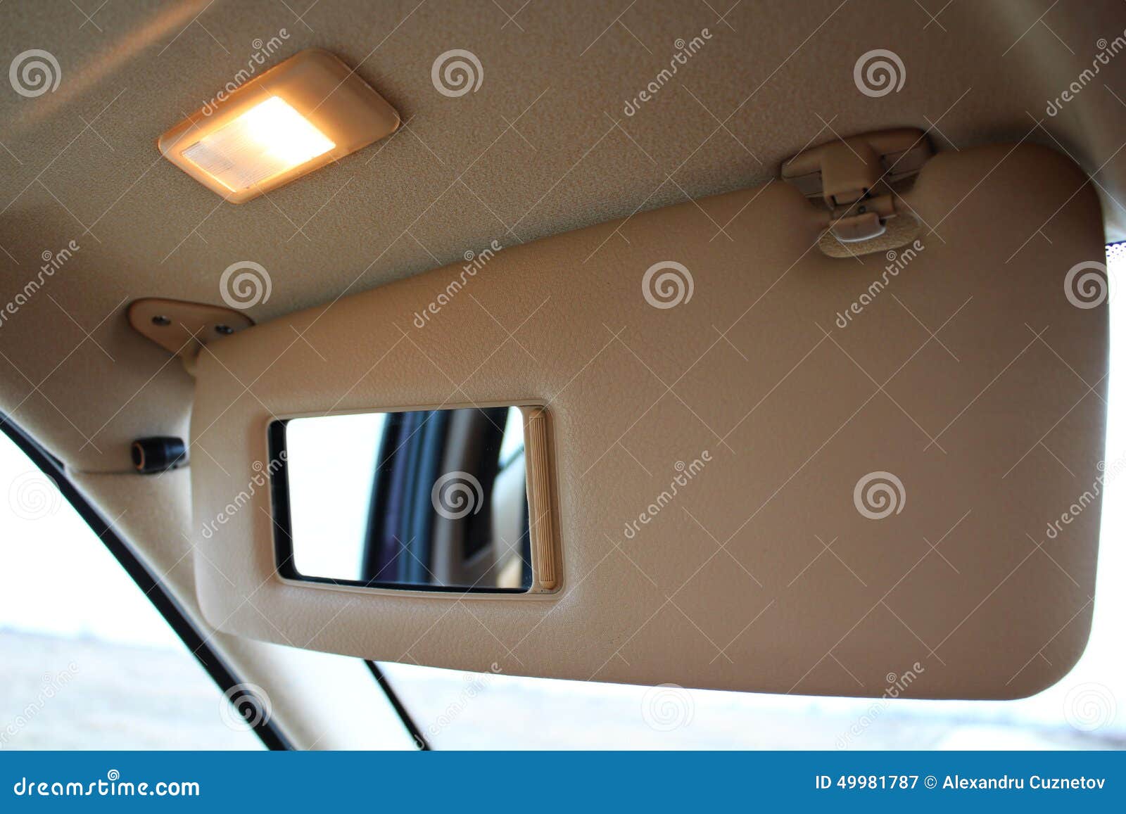 Car Sun Light Protection Visor Stock Image - Image of glass, cream ...