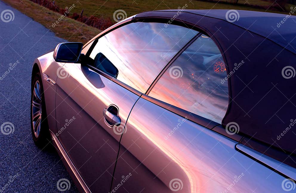 Car at Sunset stock photo. Image of sunrise, auto, luxury - 487614