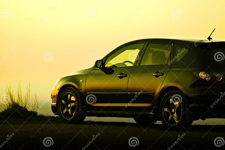 Car at Sunset stock image. Image of transport, recreation - 5192639