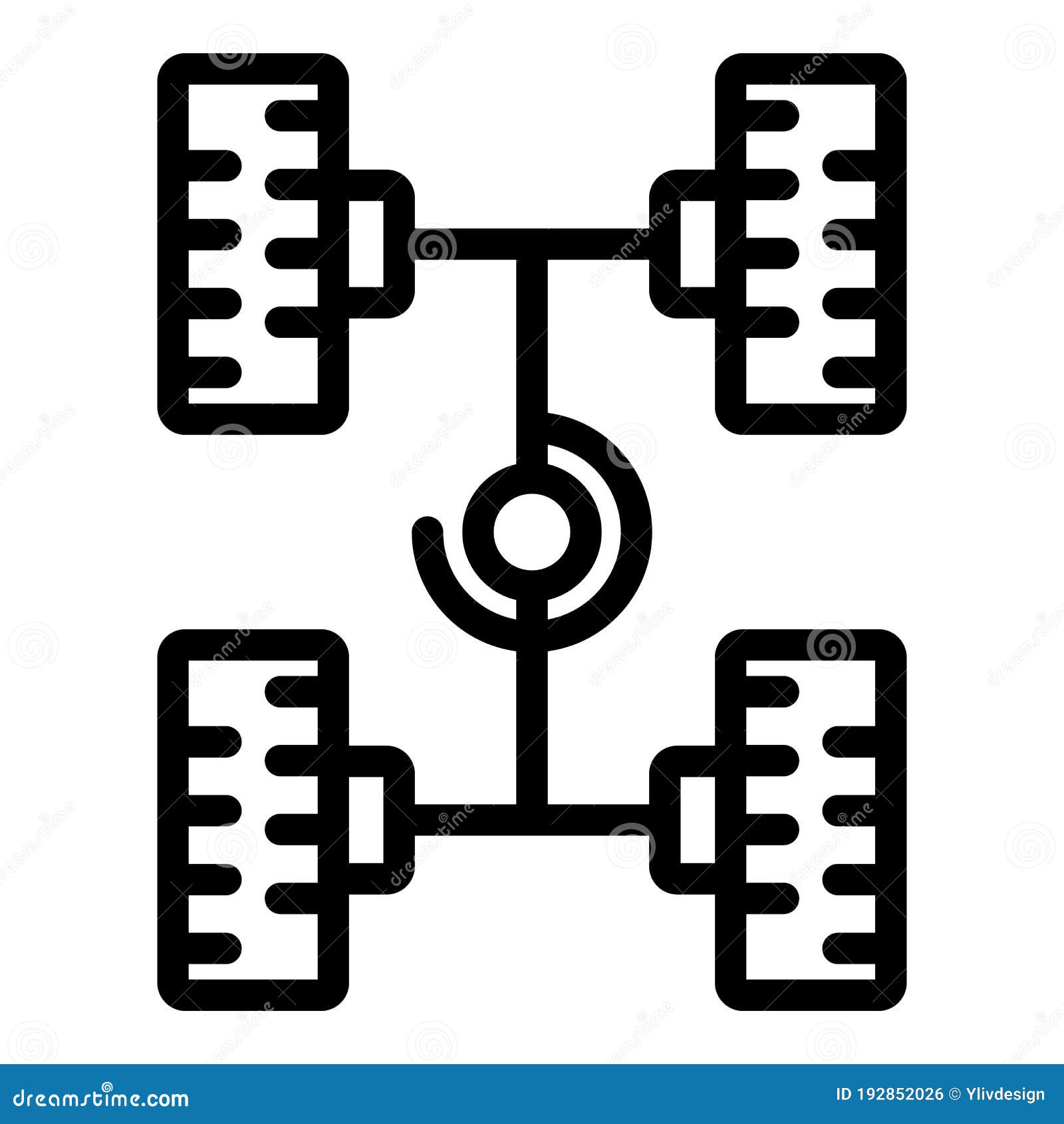 Car Suspension Icon, Outline Style Stock Vector - Illustration of parts ...