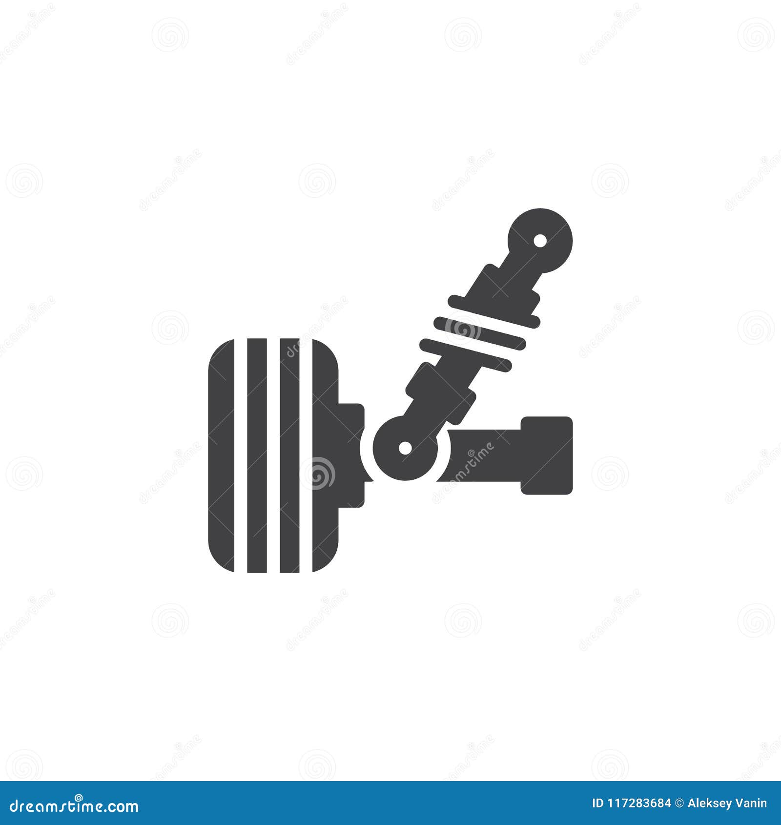 Car Suspension vector icon stock vector. Illustration of sign - 117283684