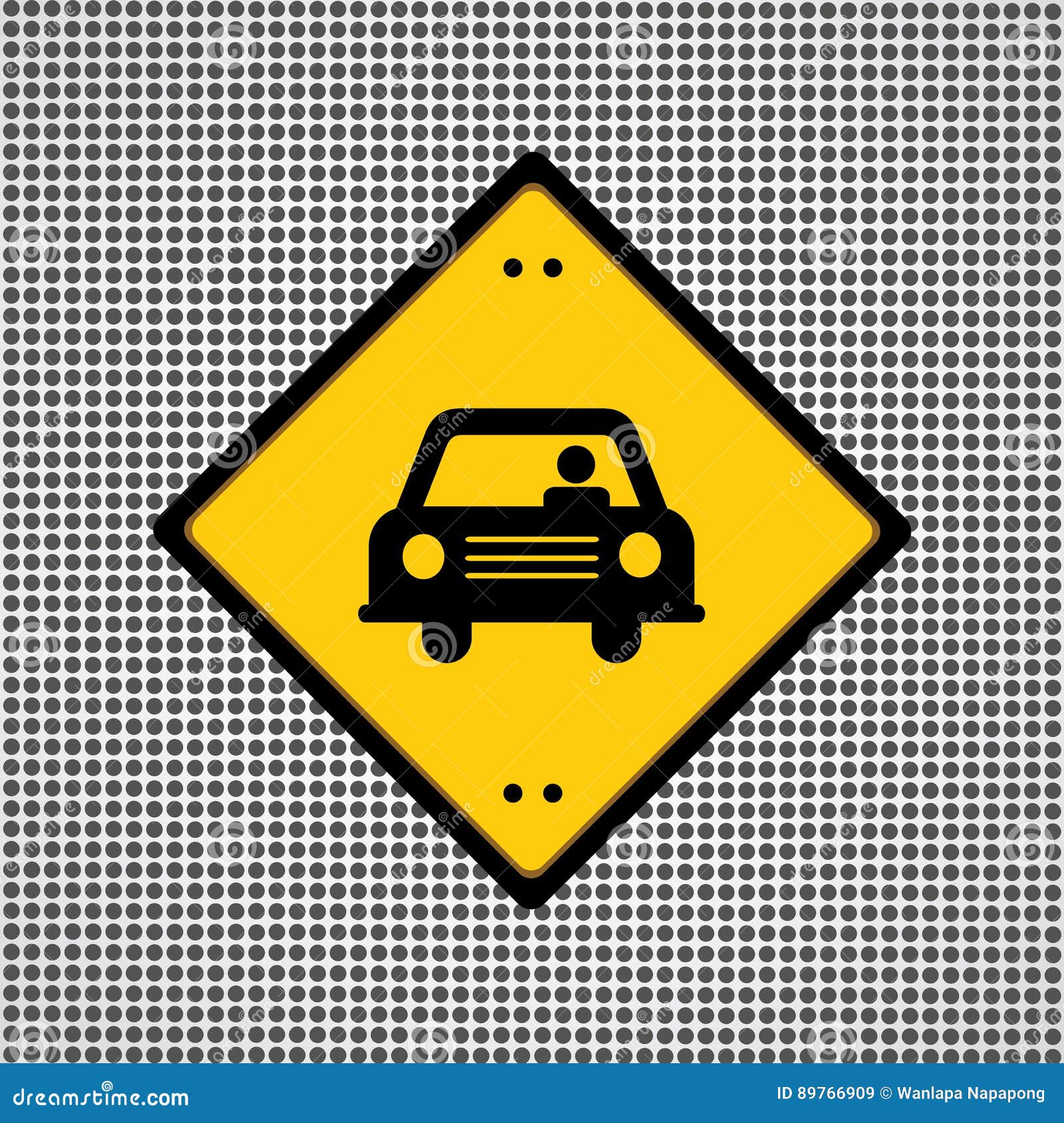 Car symbol stock vector. Illustration of road, city, sign - 89766909