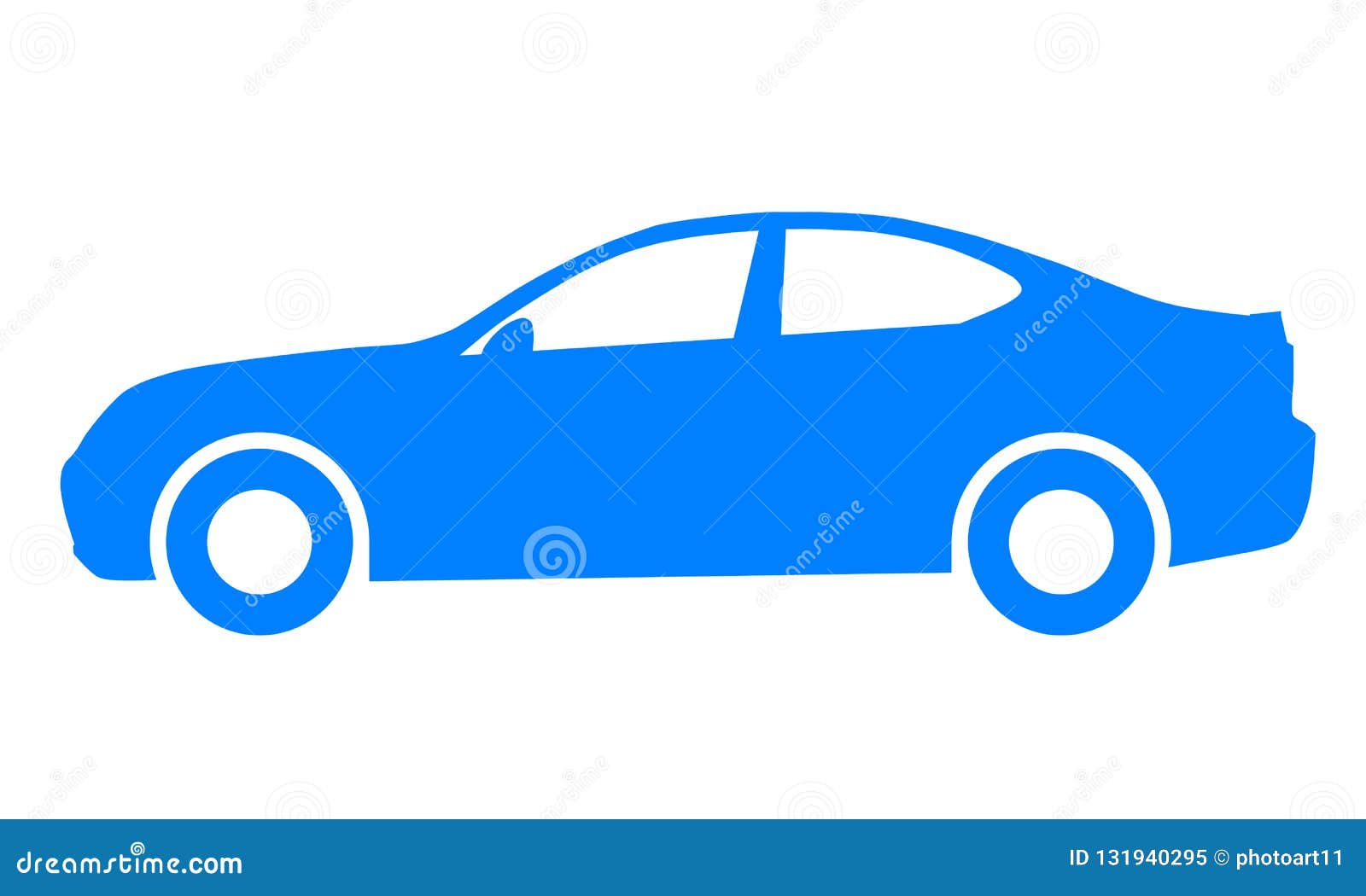 Car Symbol Icon - Blue, 2d, Isolated - Vector Stock Vector ...