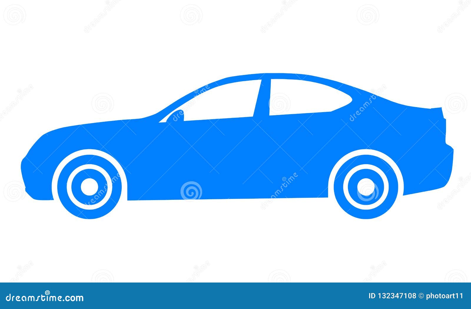 Car Symbol Icon - Blue, 2d, Isolated - Vector Stock Vector ...