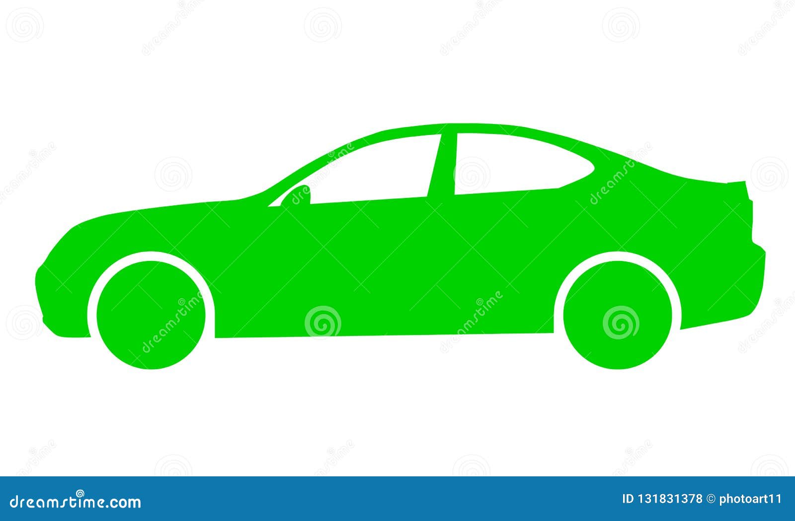 Car Symbol Icon - Green, 2d, Isolated - Vector Stock Vector ...
