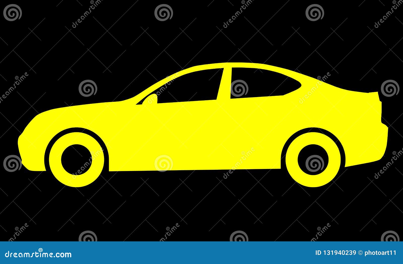 Car Symbol Icon - Yellow, 2d, Isolated - Vector Stock Vector ...