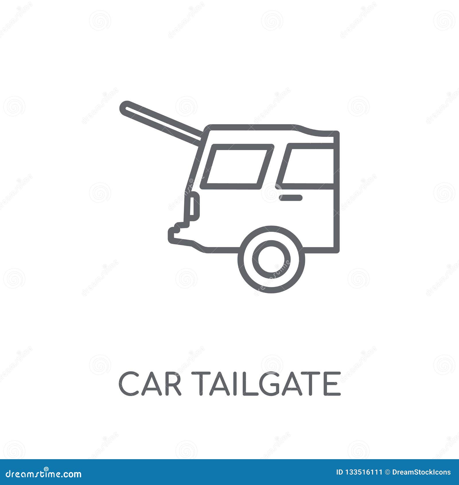 Car Tailgate Linear Icon. Modern Outline Car Tailgate Logo Conce Stock ...