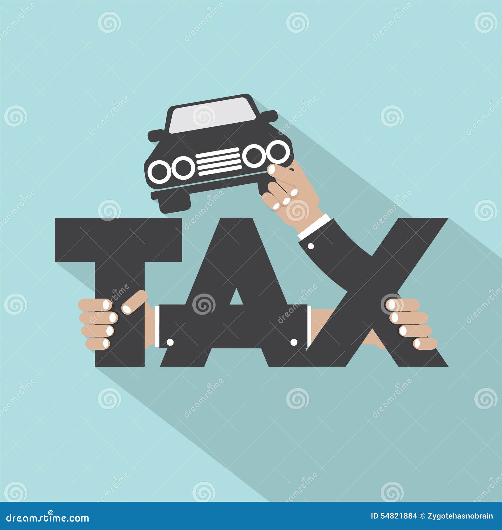 Car Tax Typography Design stock vector. Illustration of board - 54821884