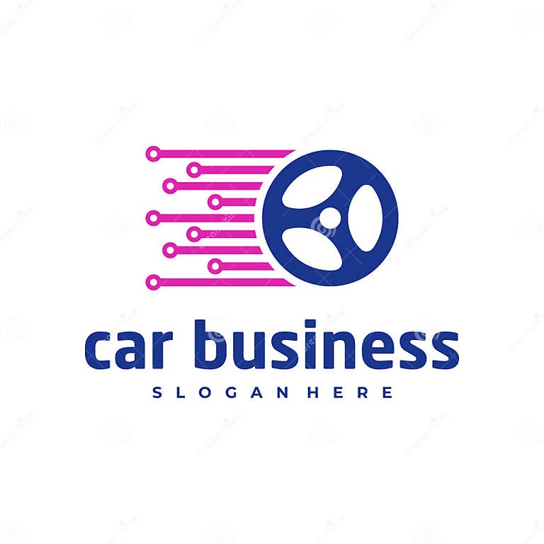 Car Tech Logo Vector Template, Creative Car Logo Design Concepts Stock ...