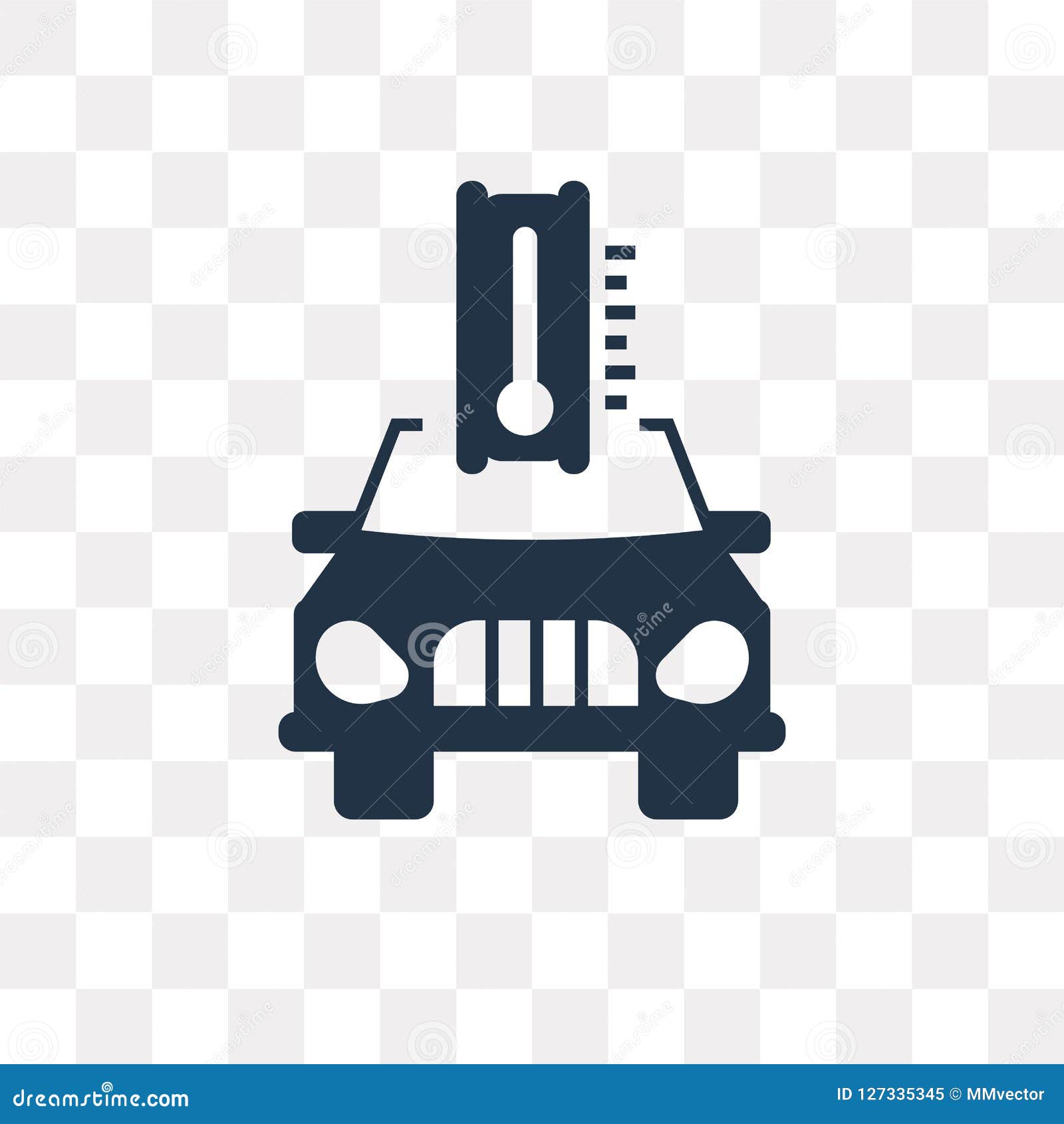 Car Temperature Vector Icon Isolated on Transparent Background, Stock ...