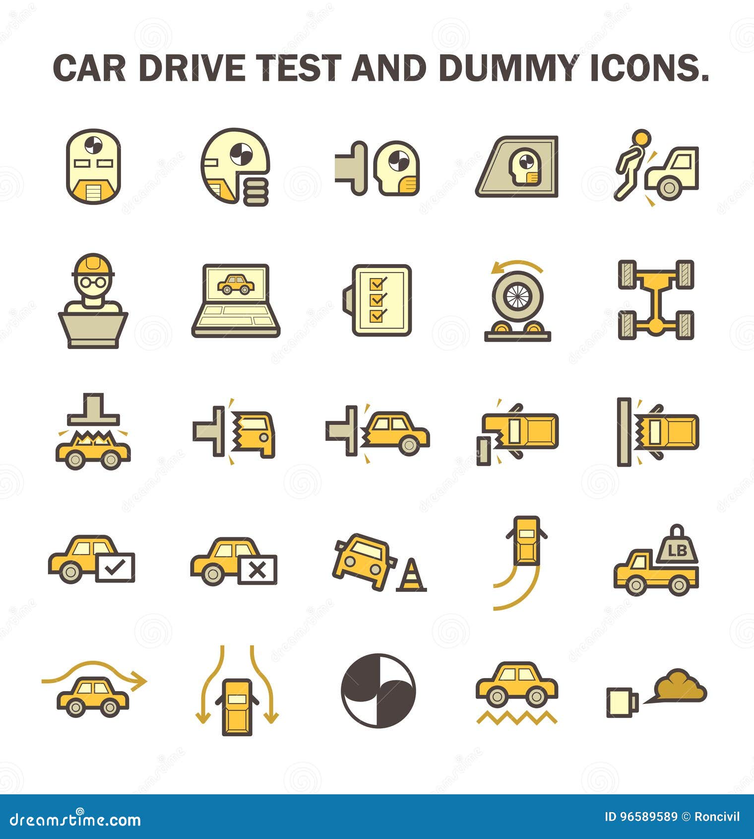 Car test icon stock vector. Illustration of diagnostics - 96589589