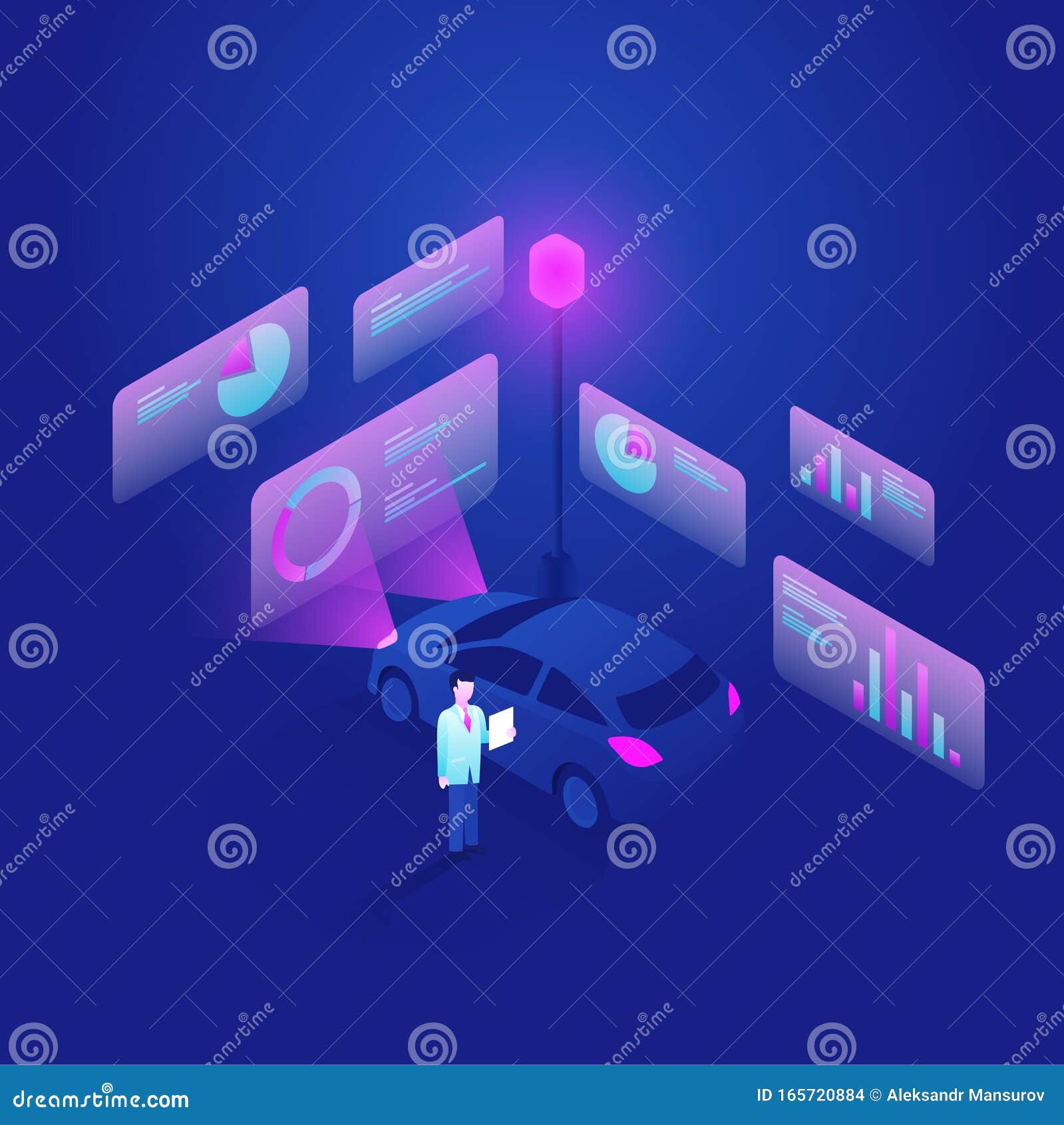 Car test stock vector. Illustration of cartoon, science - 165720884