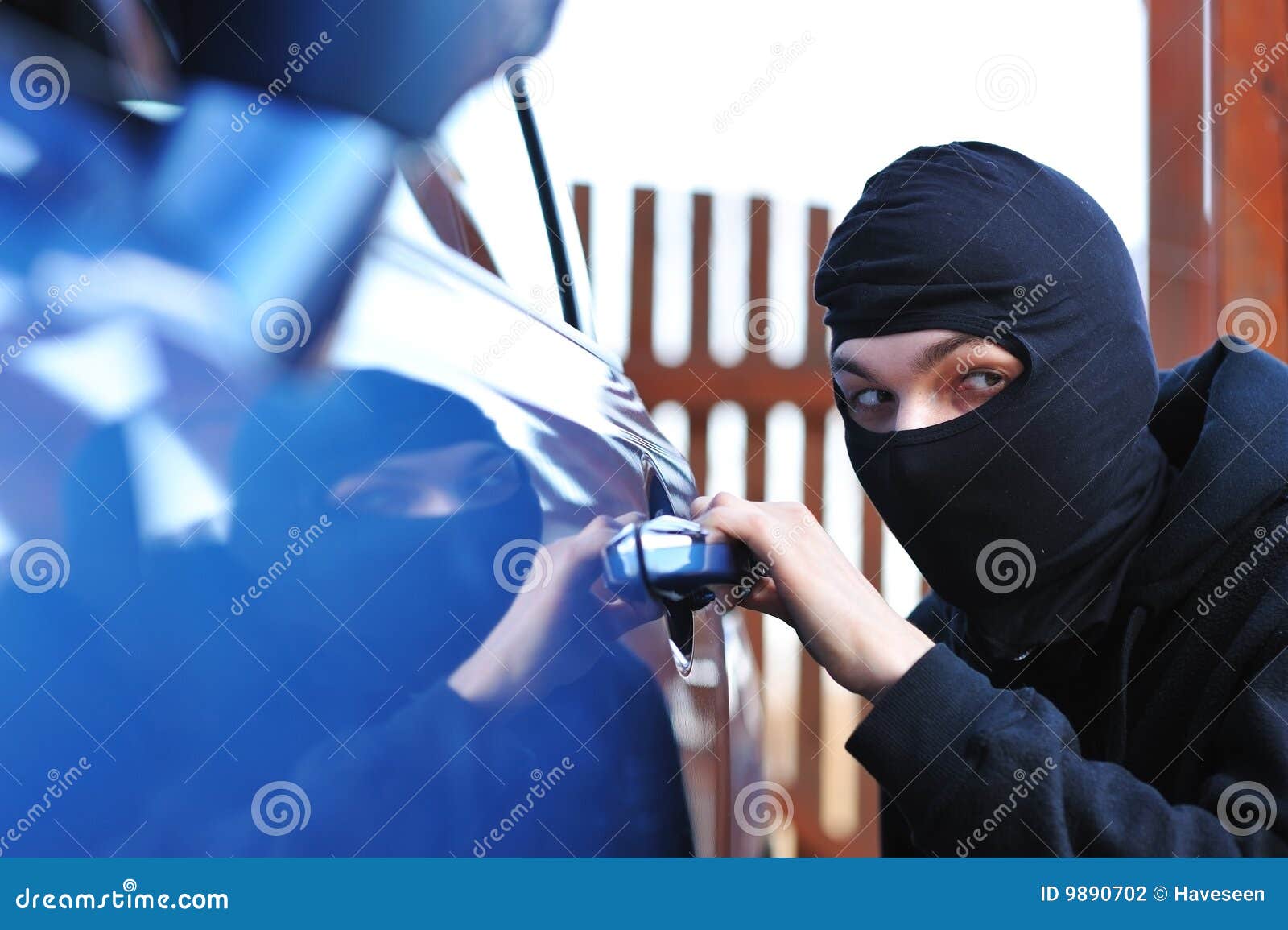 Car thief stock photo. Image of mask, violence, vehicle - 9890702