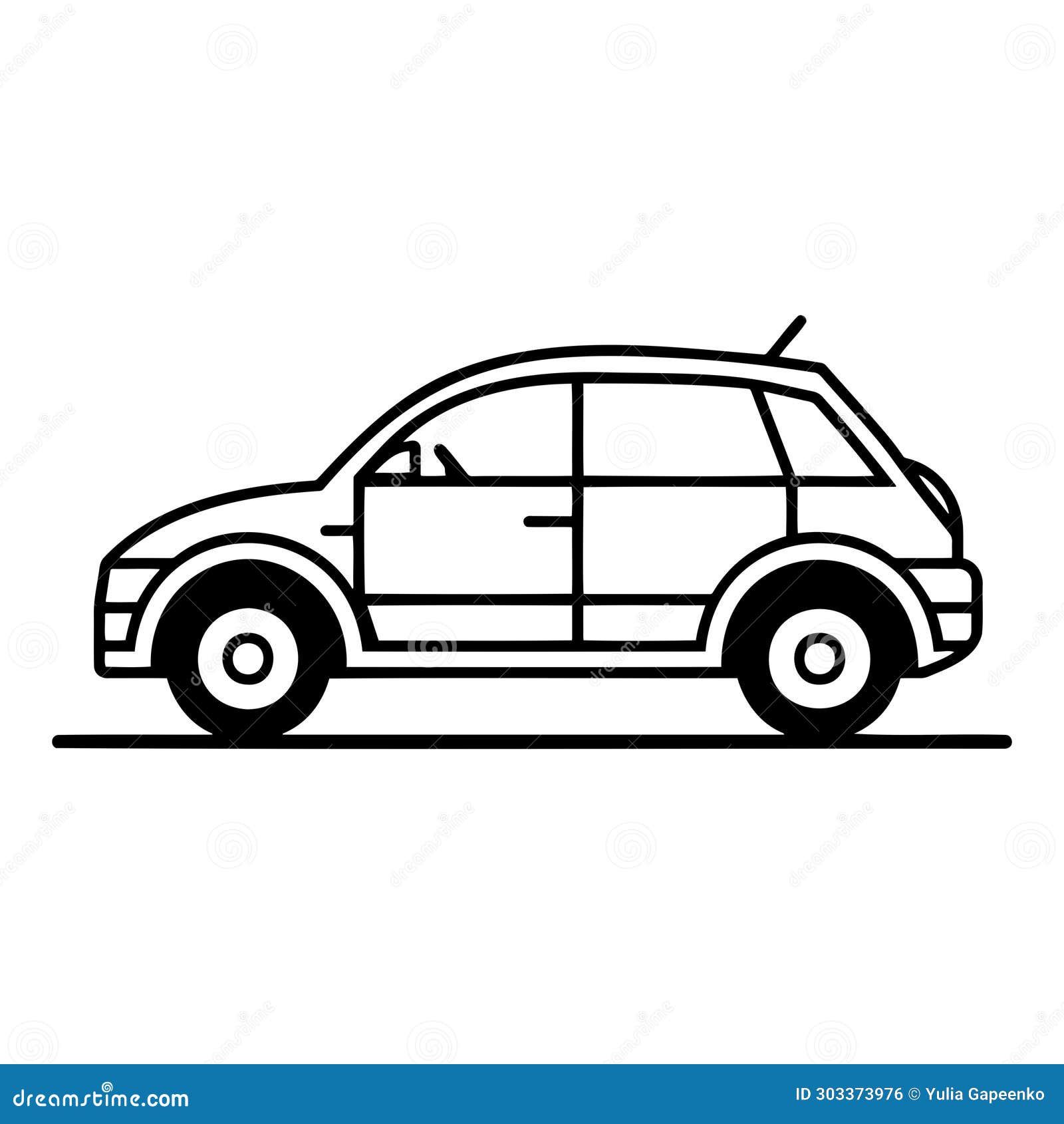 Car Thin Line Vector Web Icon Stock Vector - Illustration of ...