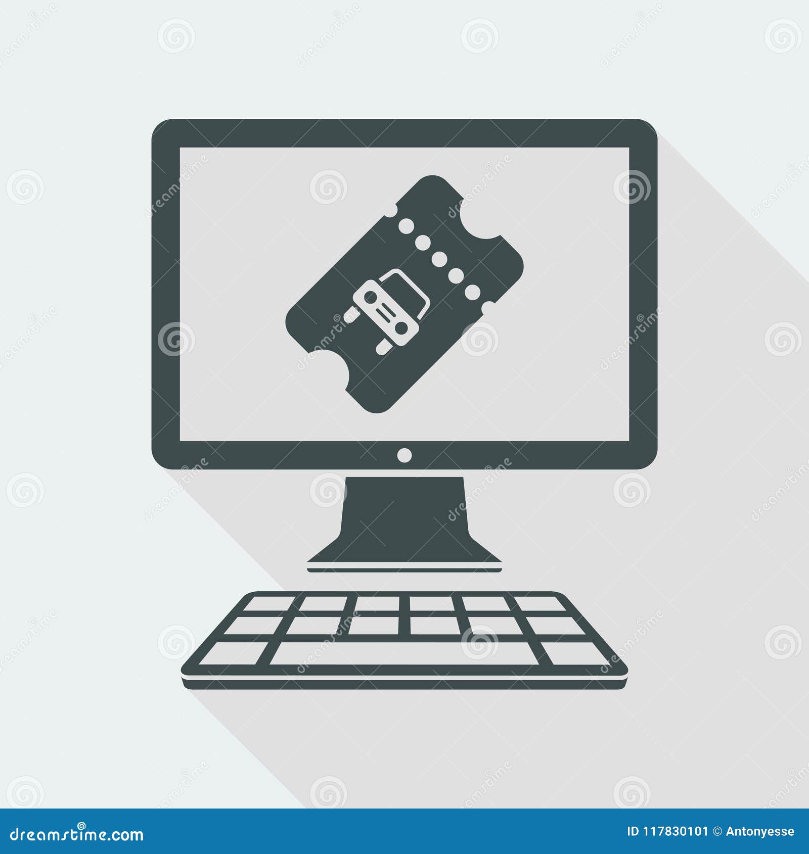 Car Ticket - Vector Icon for Computer Website or Application Stock ...