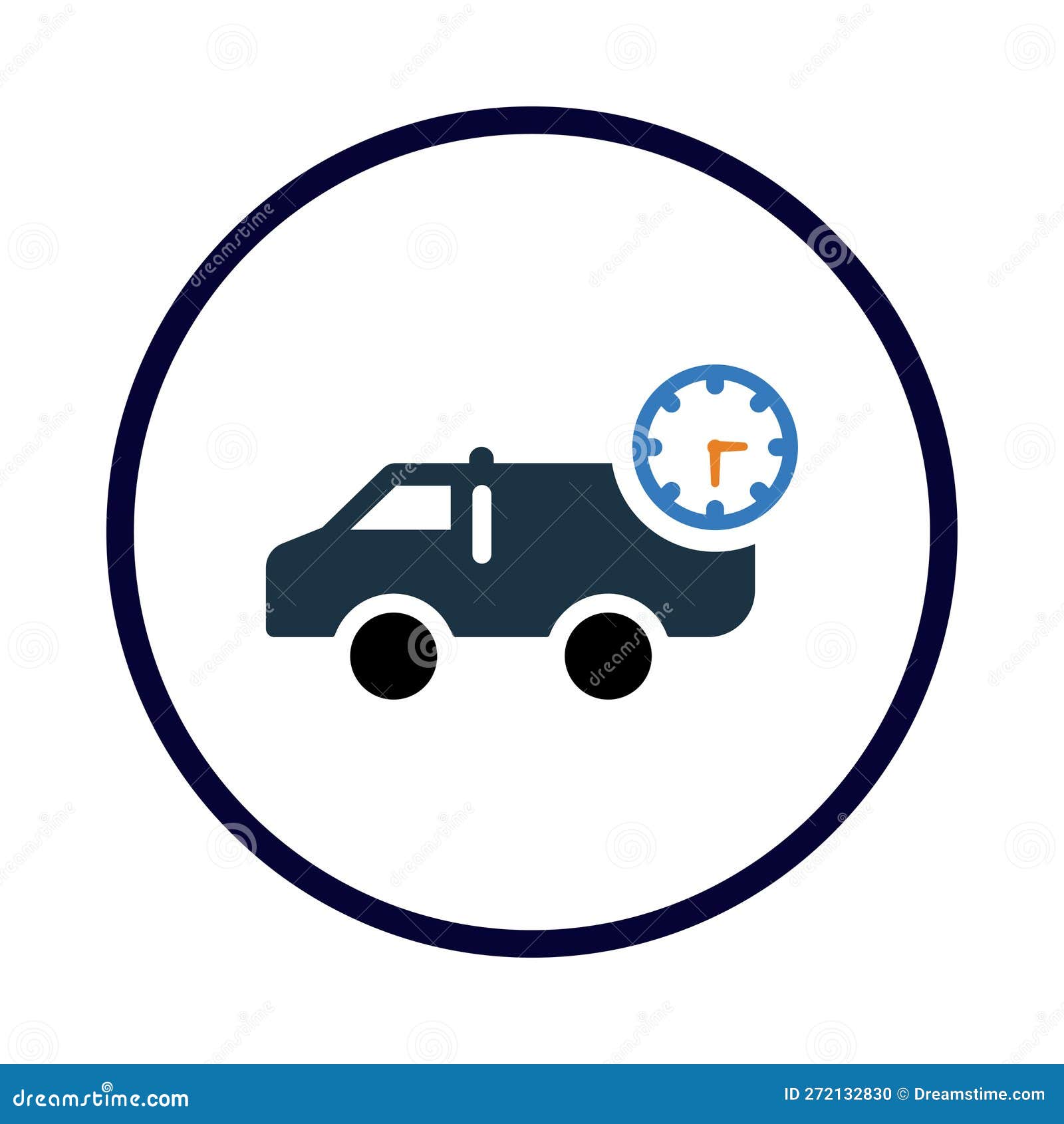 Car, Time, Watch, Clock, Fast, on Time Delivery Icon Stock Vector ...