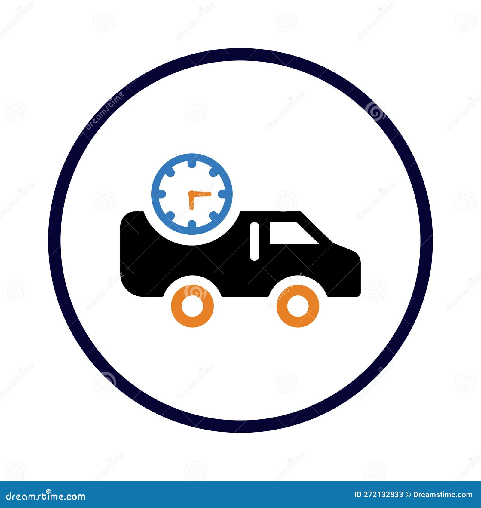 Car, Time, Watch, Clock, Fast, on Time Delivery Icon Stock Vector ...