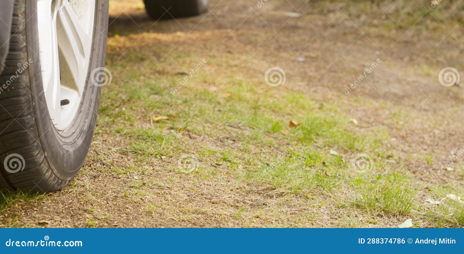 Car Tire Close Up,parked Car Low Angle Shot Stock Photo - Image of ...