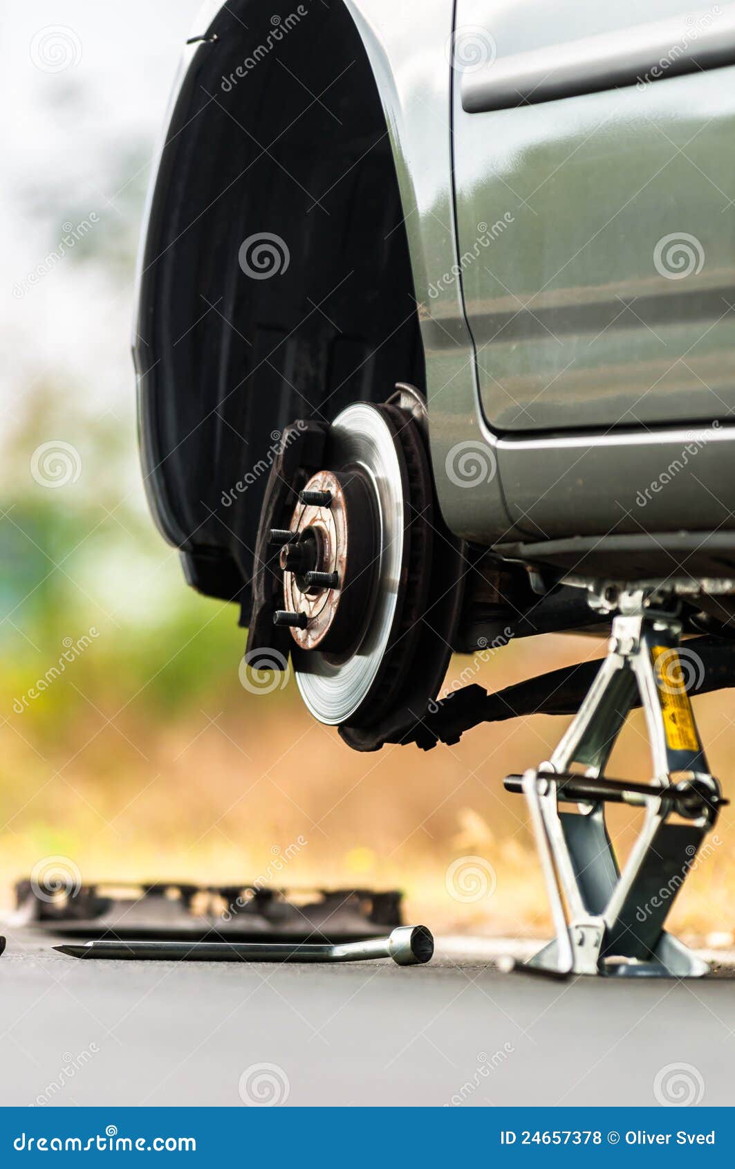 Car without tire closeup stock photo. Image of industrial - 24657378