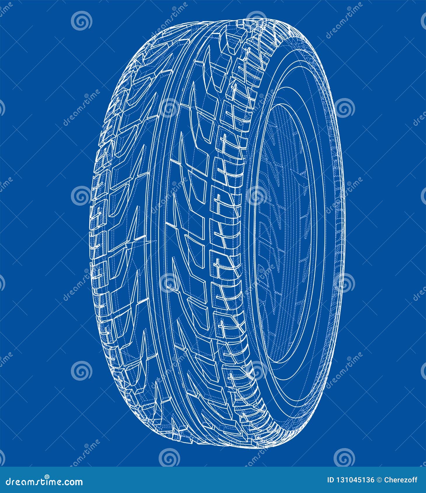 Car Tire Concept. Vector Rendering of 3d Stock Vector - Illustration of ...