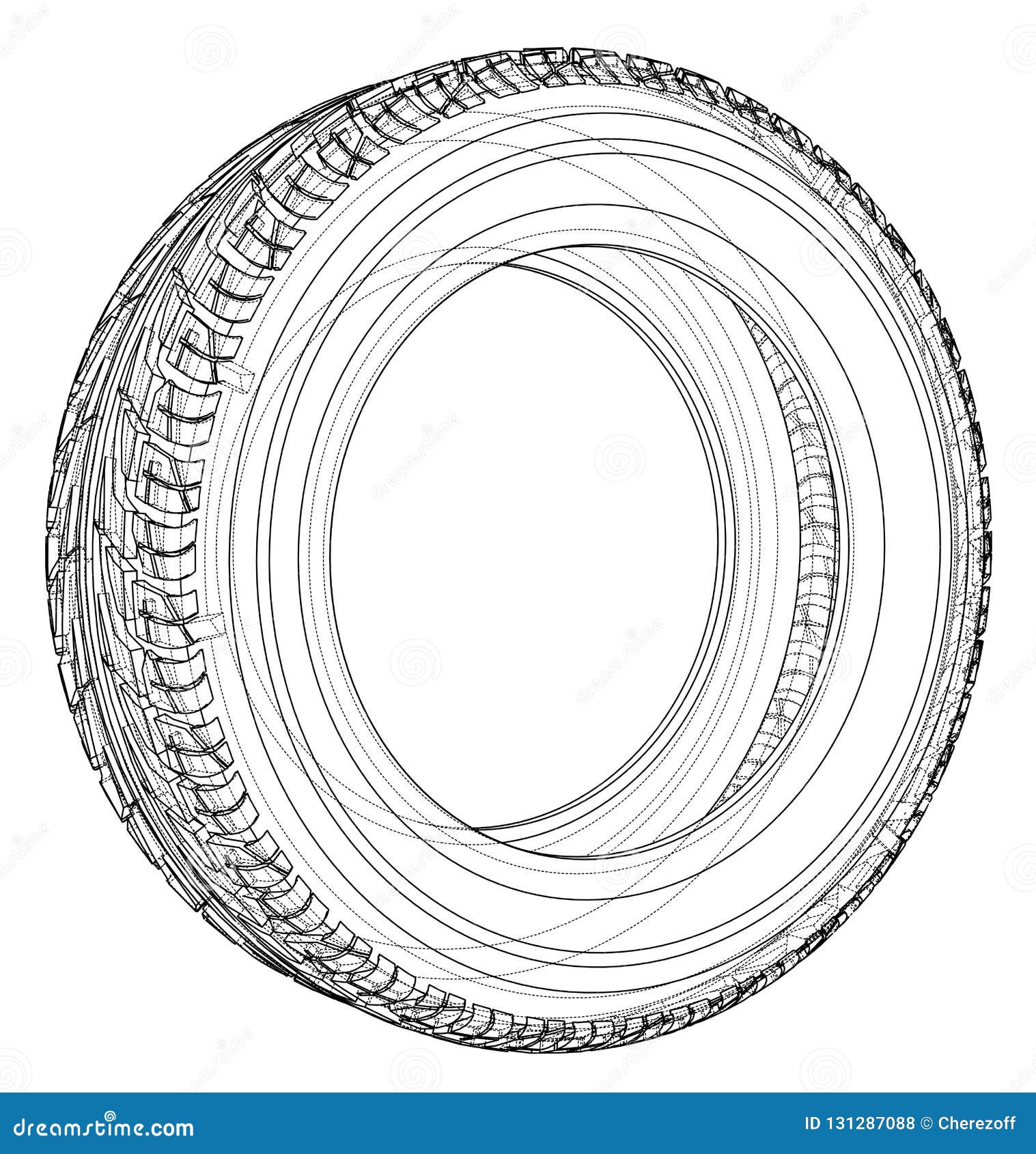 Car Tire Concept. Vector Rendering of 3d Stock Vector - Illustration of ...