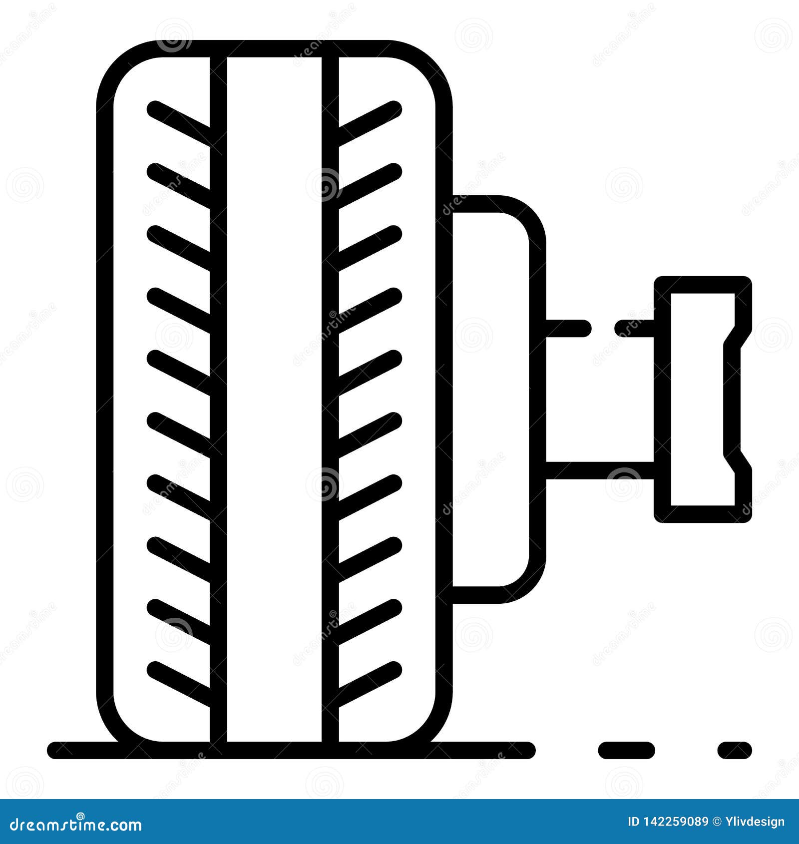 Car Tire Icon, Outline Style Stock Vector - Illustration of disk, sign ...