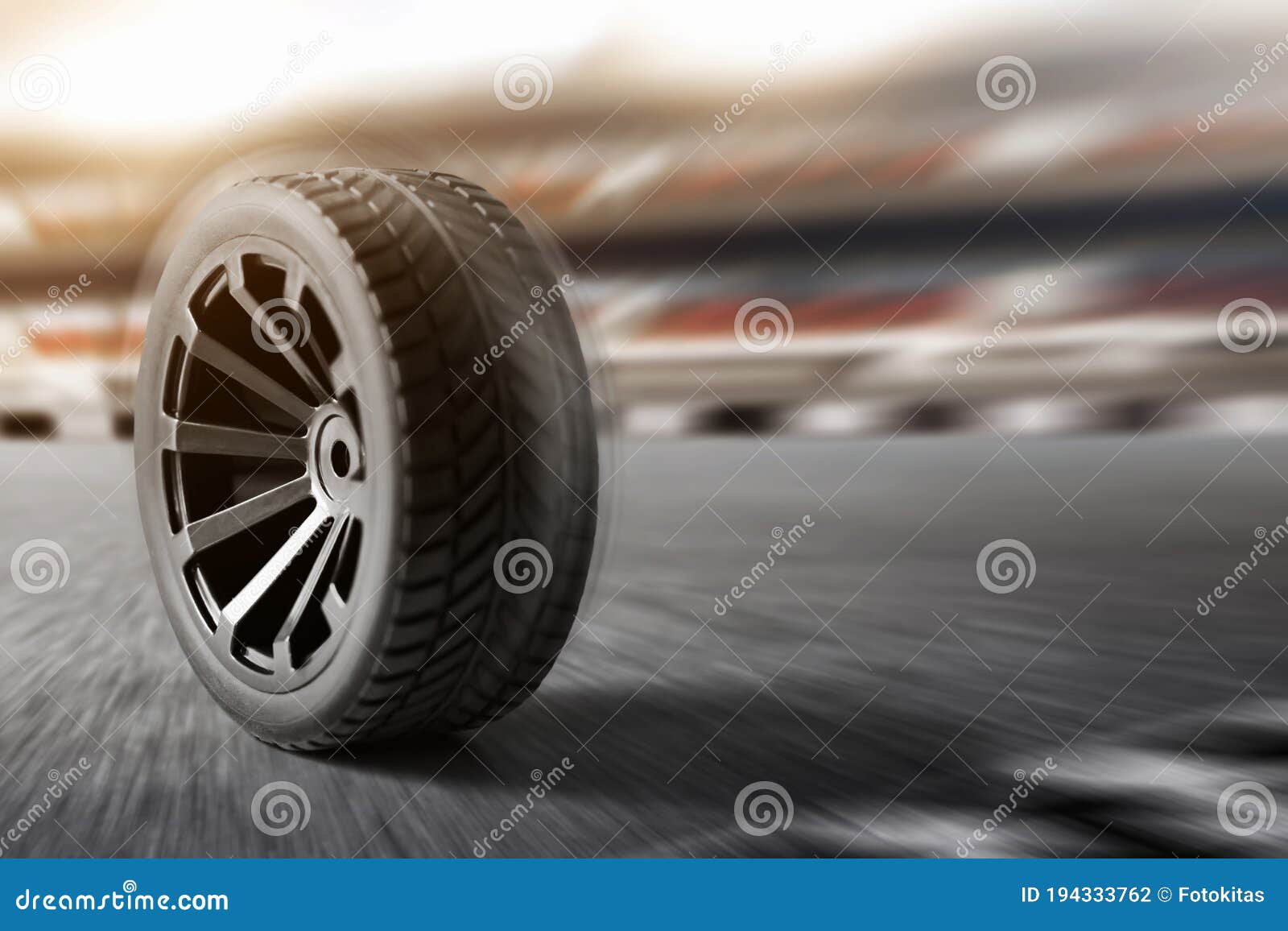 Car tire on race tracks stock photo. Image of design - 194333762