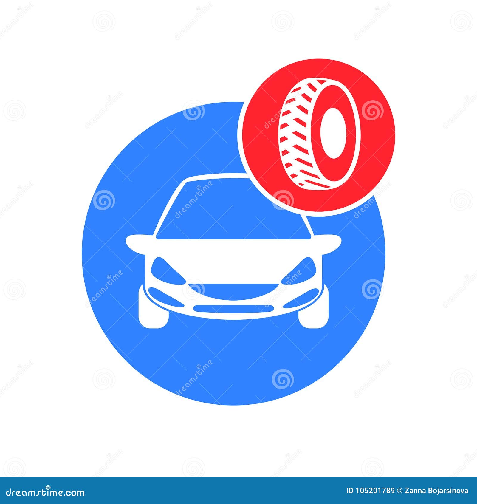 Car Tire Service Vector Icon. Stock Vector - Illustration of automobile ...
