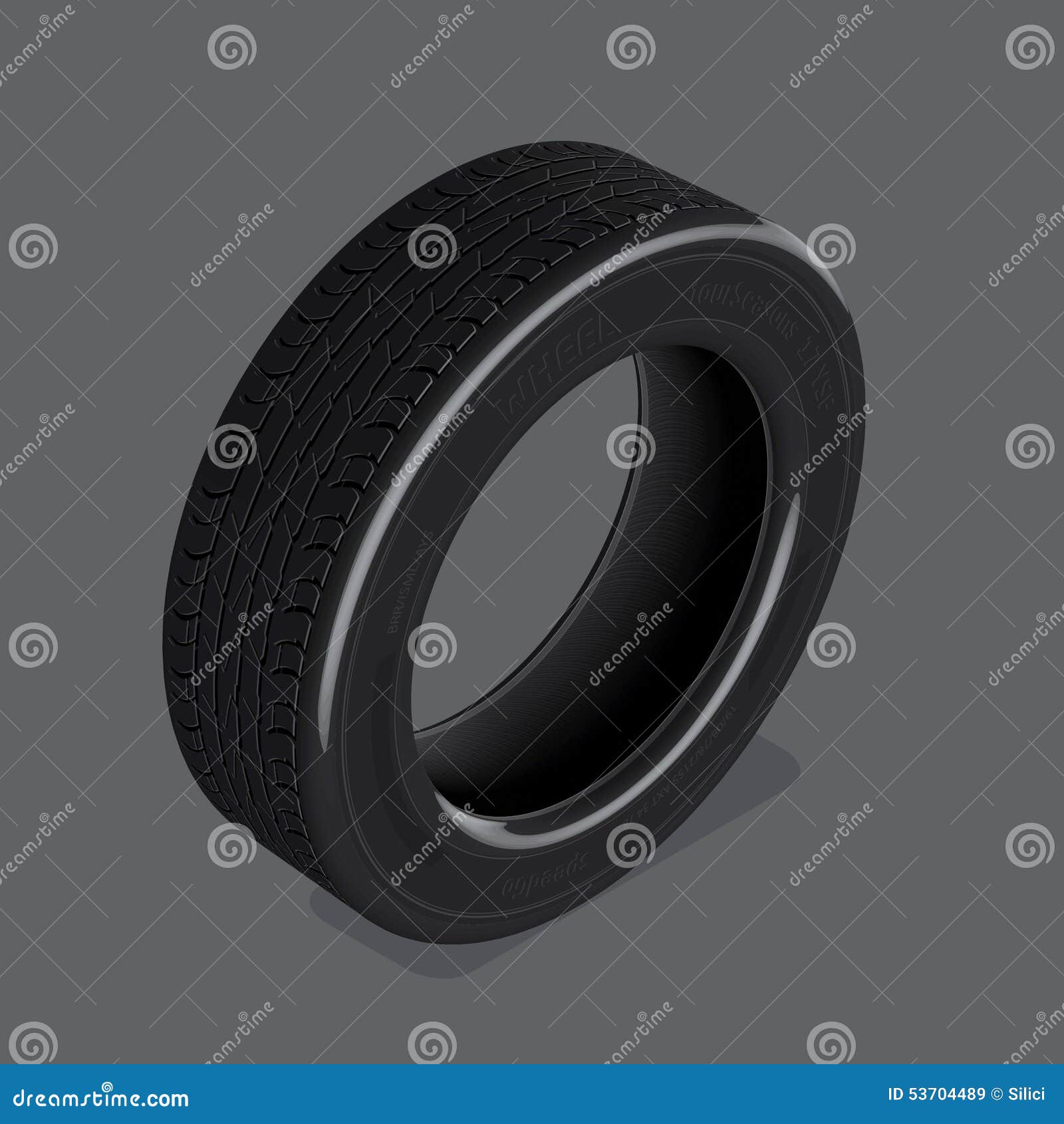 Car Tire Set 1 stock vector. Illustration of retreading - 53704489
