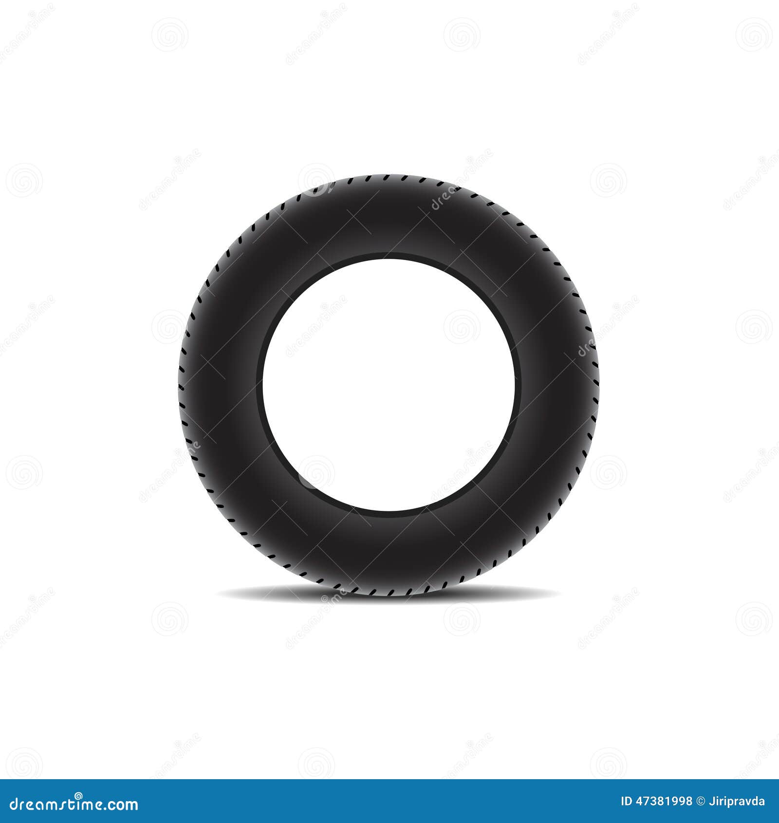 Car tire with shadow stock vector. Illustration of vector - 47381998