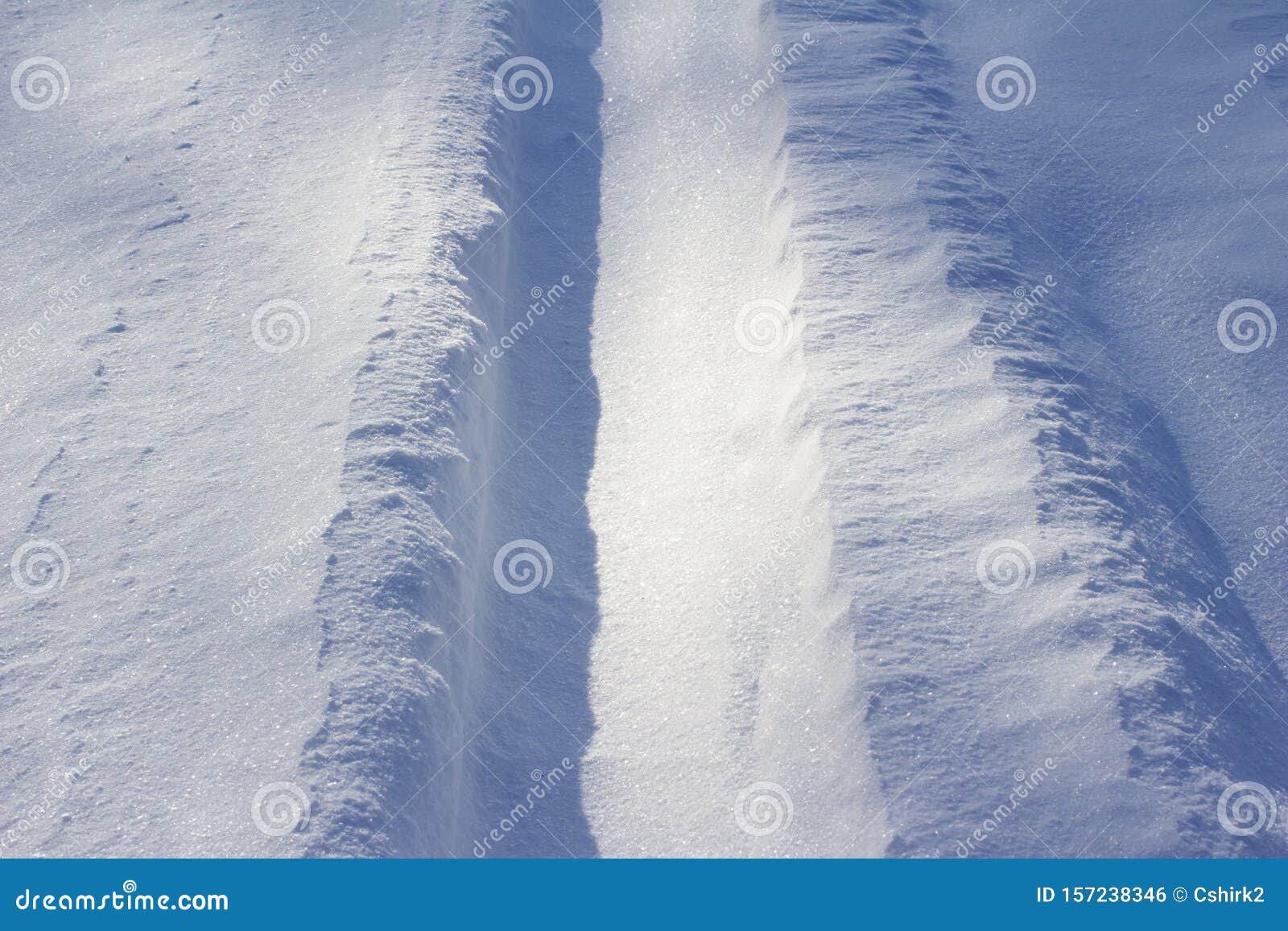 Car Tire Tracks in Deep Snow Texture Following a Blizzard Stock Photo ...