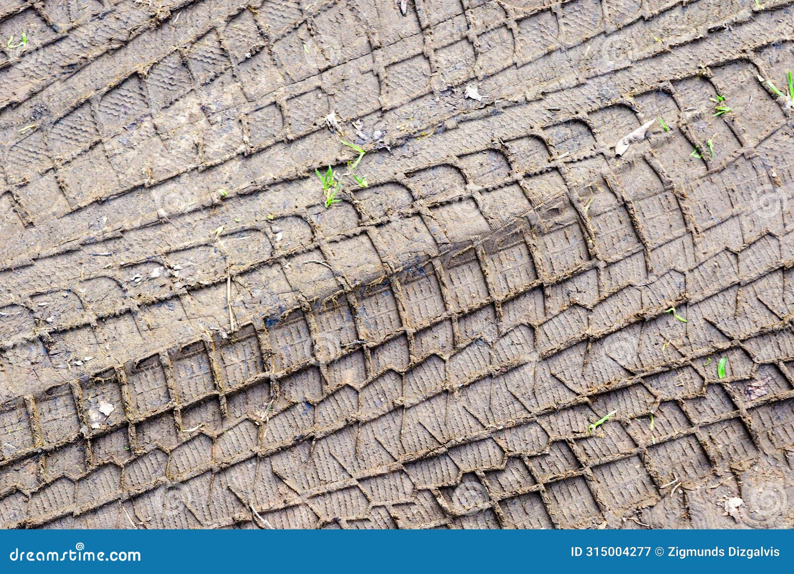 Car Tire Tread Pattern Prints in the Mud, Wheel Protector Marks Texture ...