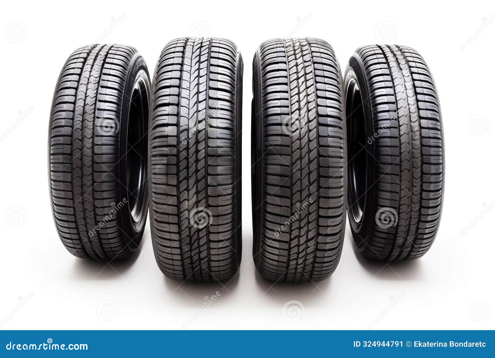 Car Tires With Chrome Rims On A White Background. Stock Image ...
