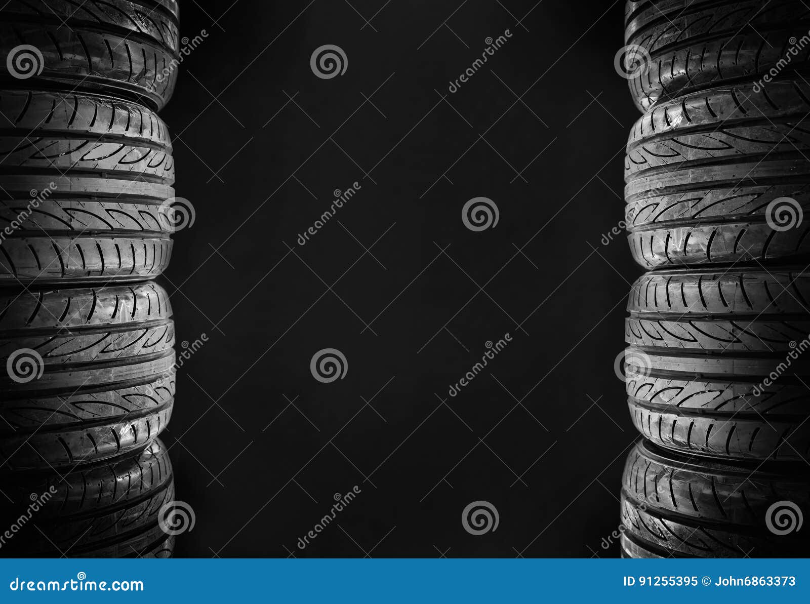 Car Tires Isolated On Black Stock Image - Image of part, driving: 91255395