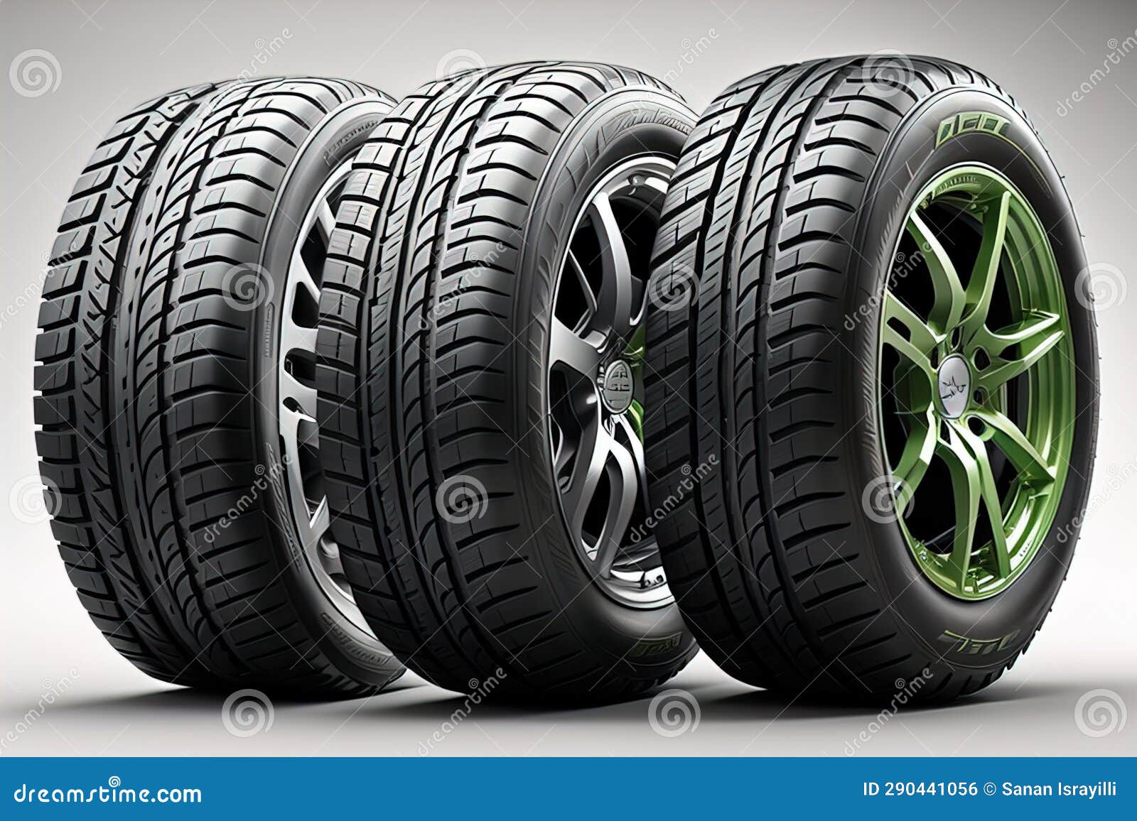 Car Tires on a Solid Color Background. Ai Generative Stock Photo ...
