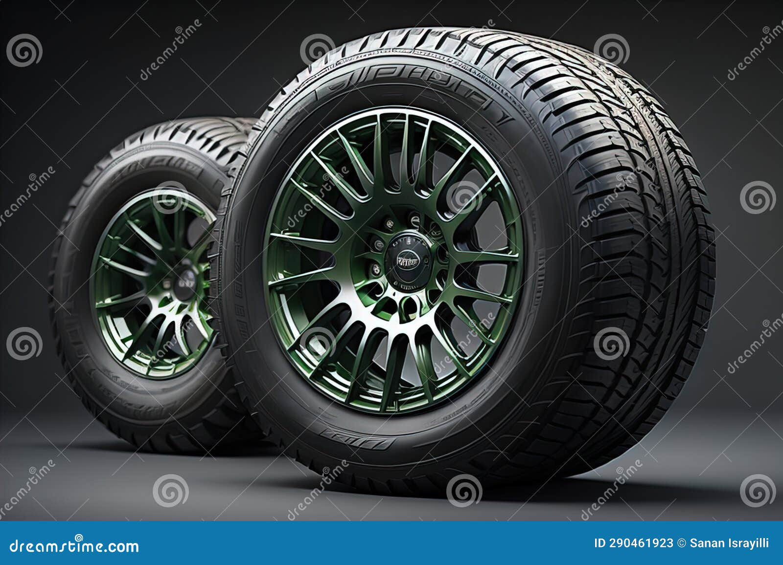 Car Tires on a Solid Color Background. Ai Generative Stock Image ...