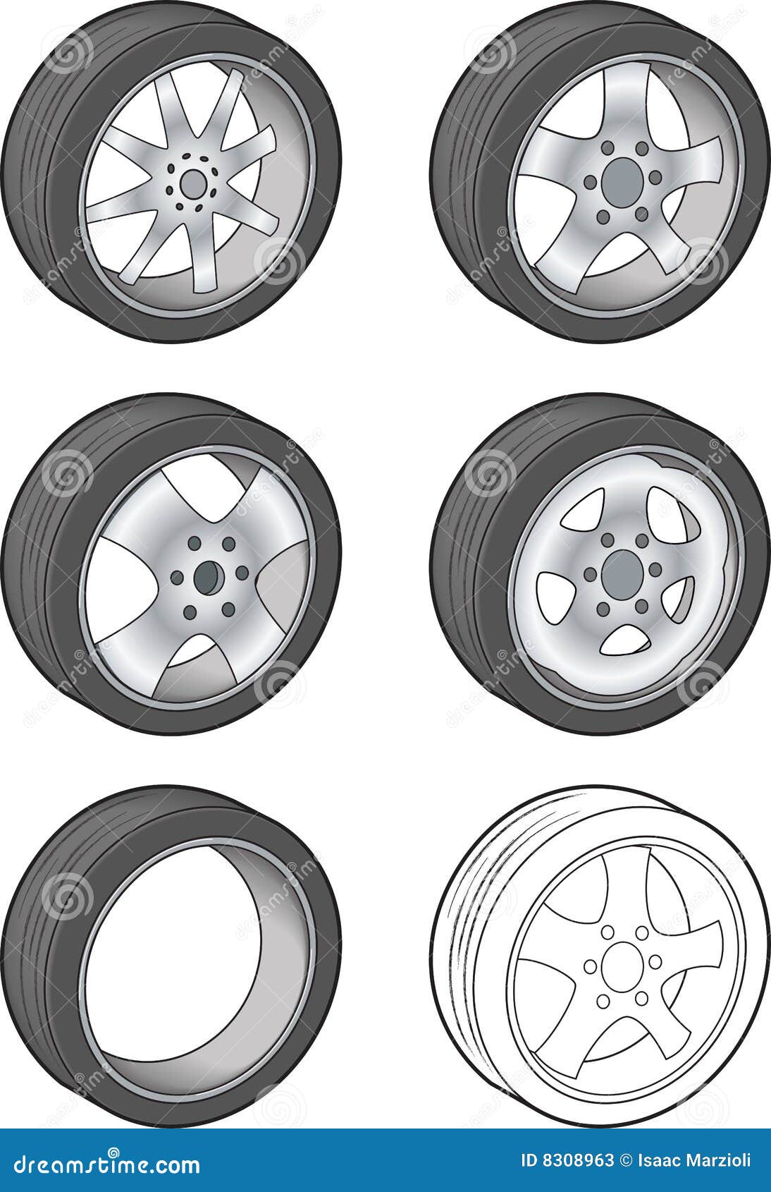 Car Tires - Vector Illustration Stock Vector - Illustration of tire ...
