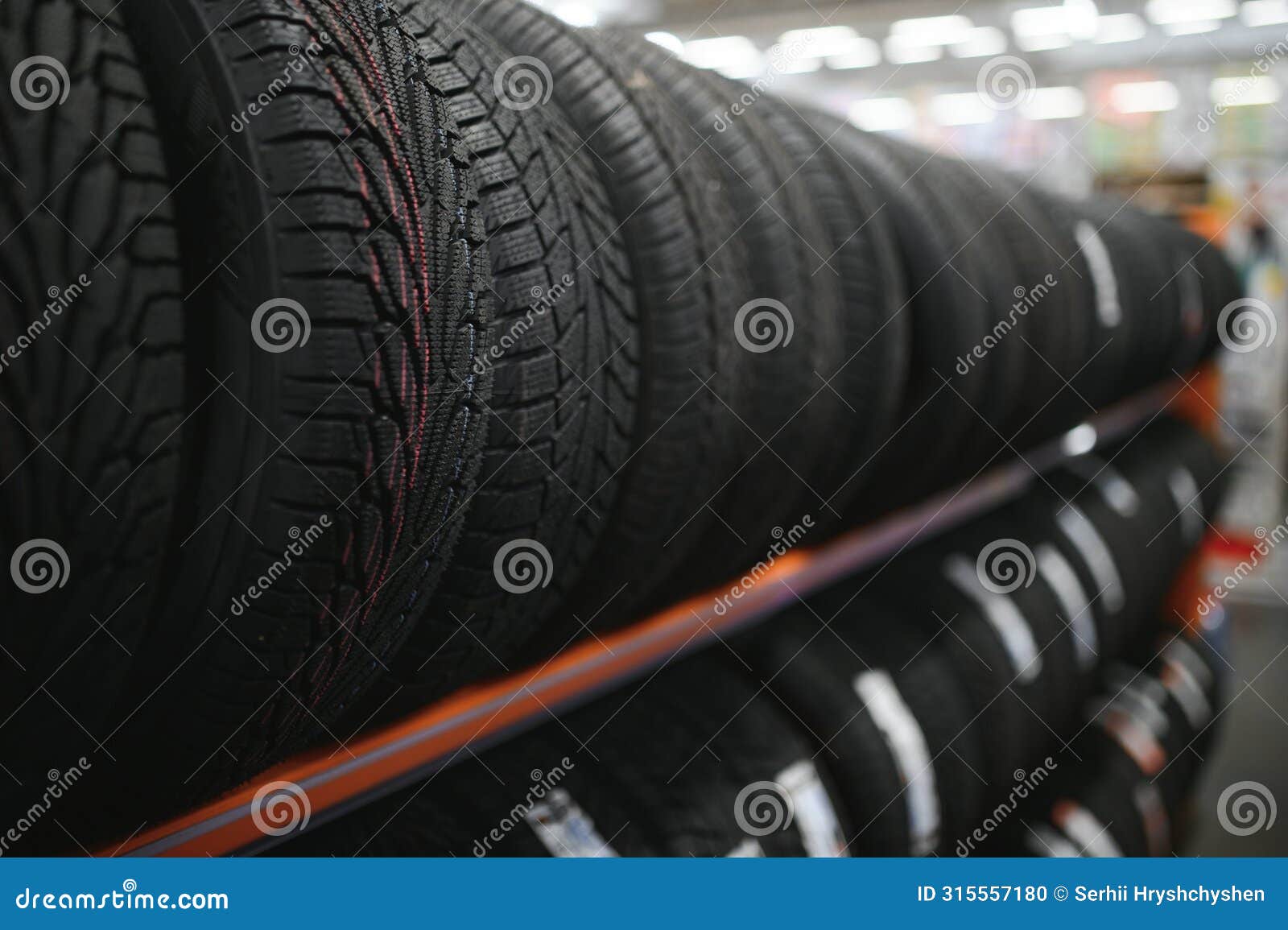 Car Tires at Warehouse in Tire Store Stock Photo - Image of safety ...