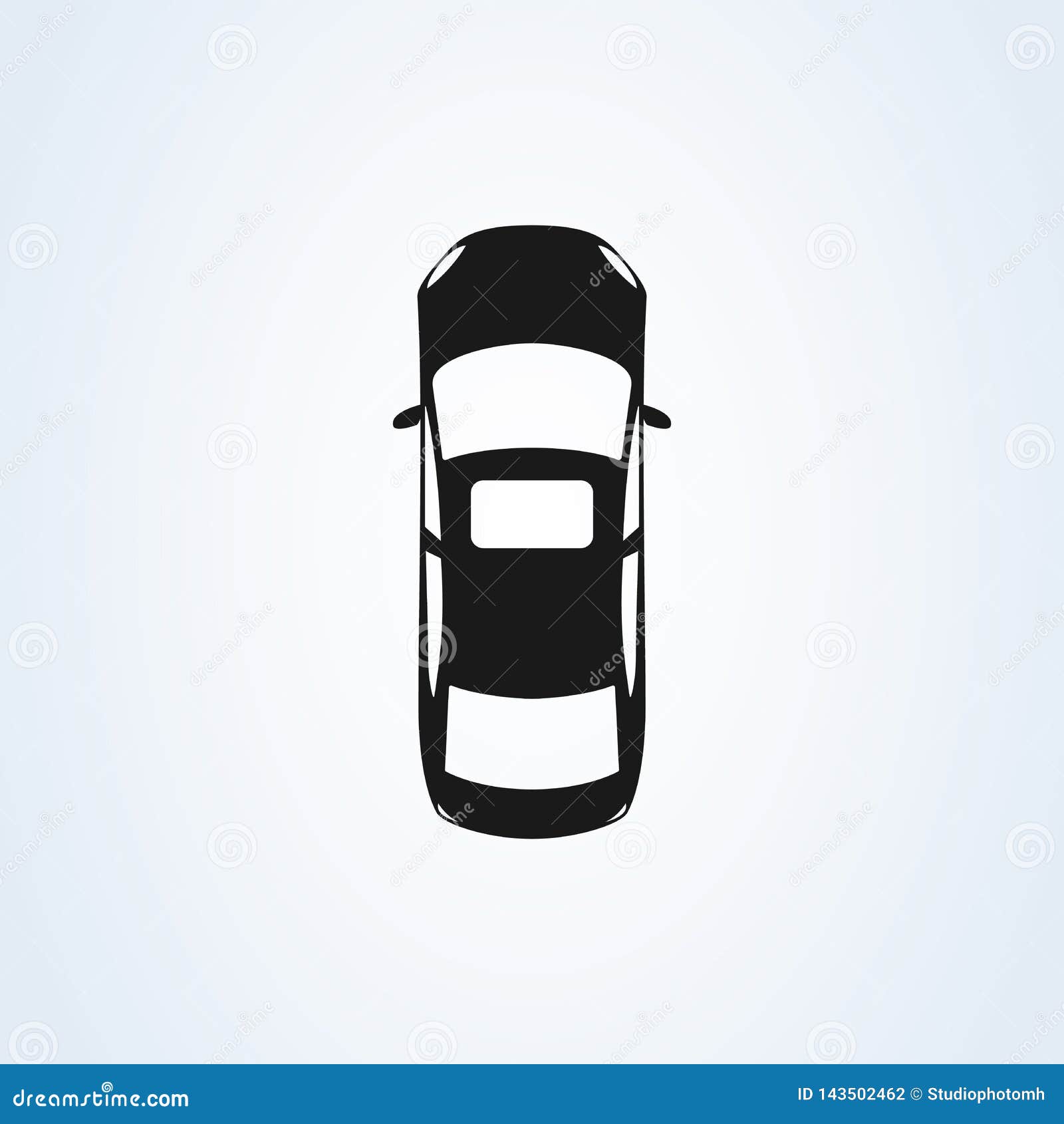Car Top Icon View. Vector Isolated Car Illustration Stock Vector ...