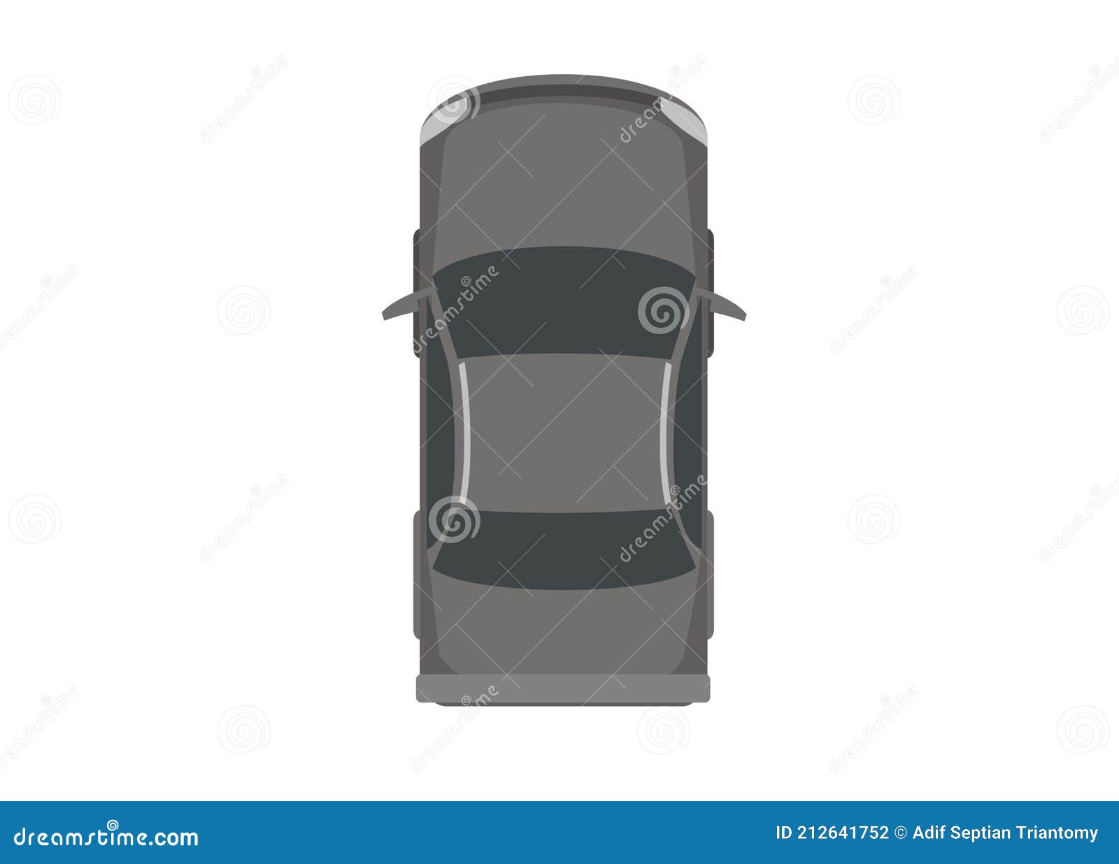 Car Top View. Simple Flat Illustration in Perspective View. Stock ...