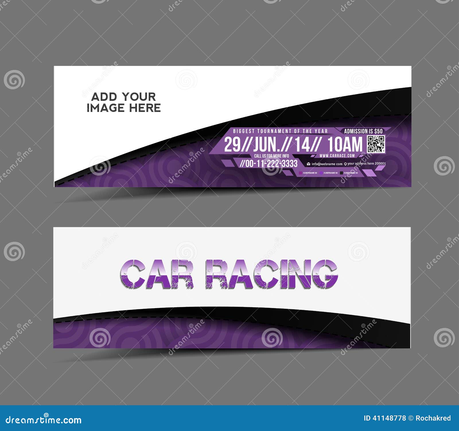 Car Tournament Advertising Header Stock Vector - Illustration of ...