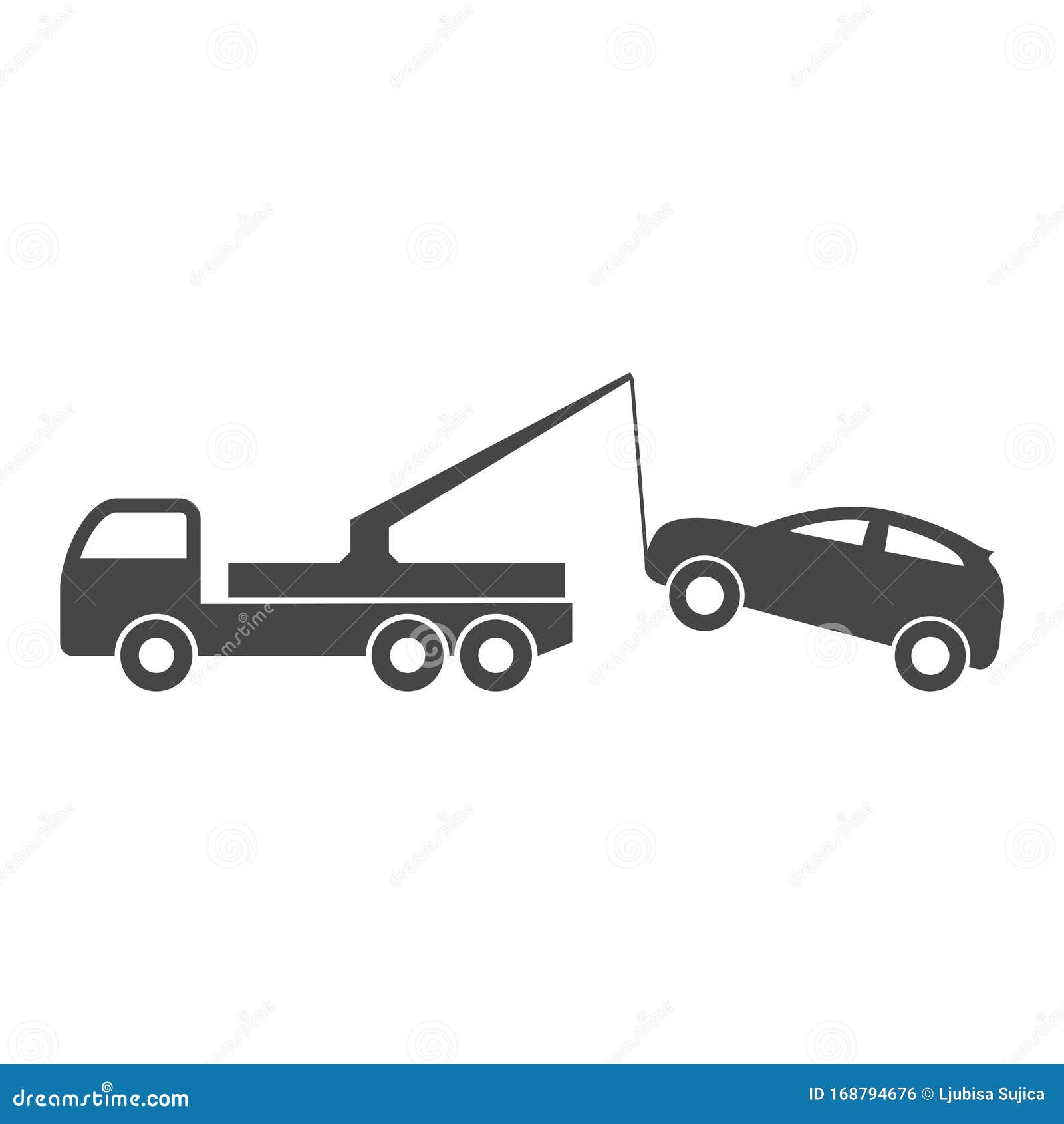 Car tow service stock vector. Illustration of services - 168794676
