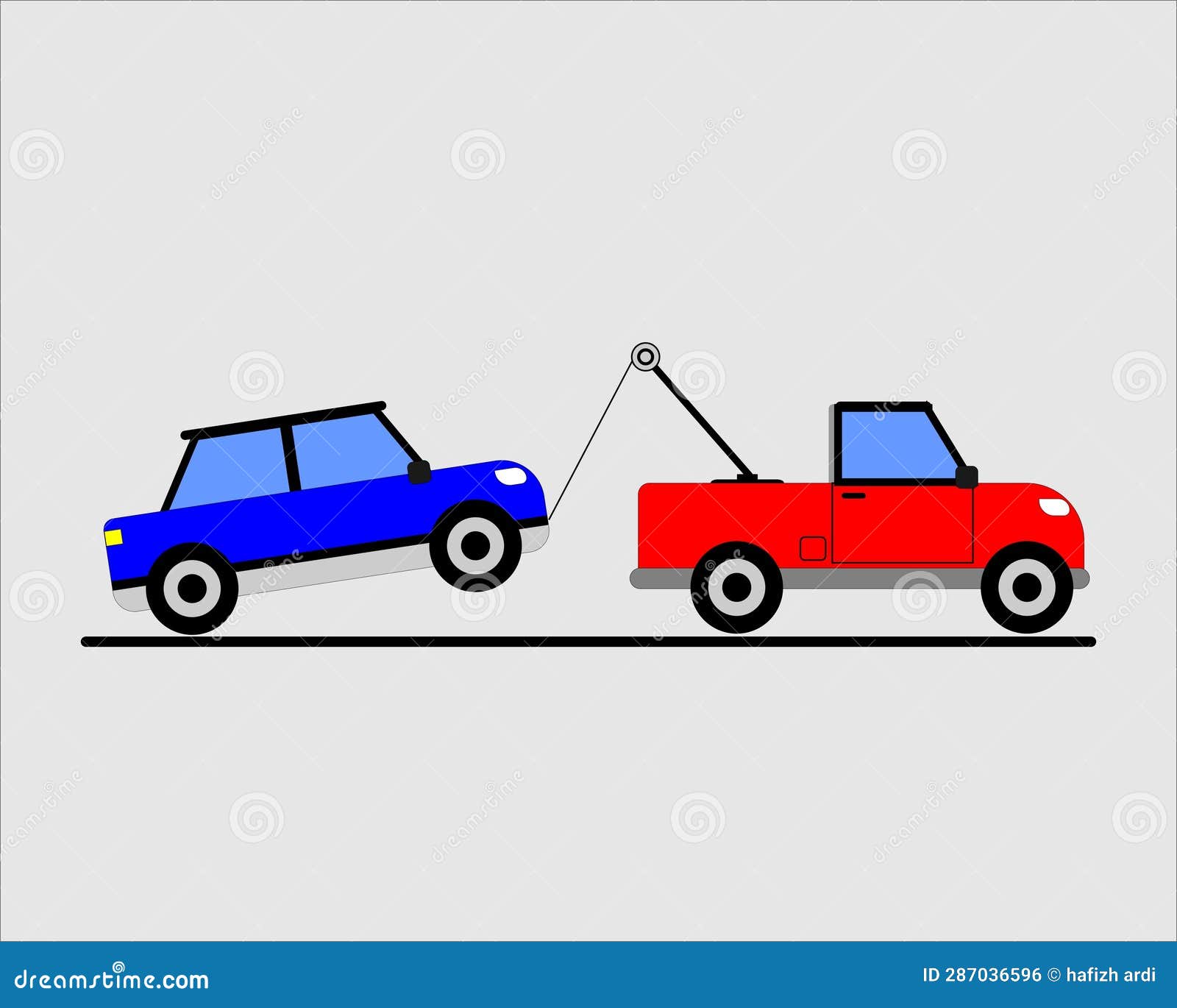 Car Towing Illustration Vector Stock Vector - Illustration of service ...